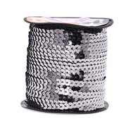 Threadart 6MM Sequin String - 80 Yard Roll - Silver LZ - For Crafting ...