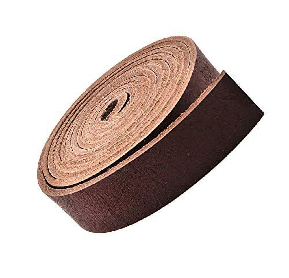 Mandala Crafts Genuine Leather Strap - Brown Cowhide Leather Strips for ...