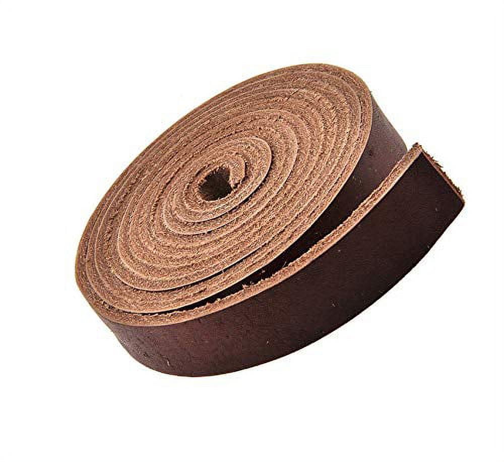 Mandala Crafts Genuine Leather Strap - Brown Cowhide Leather Strips for ...