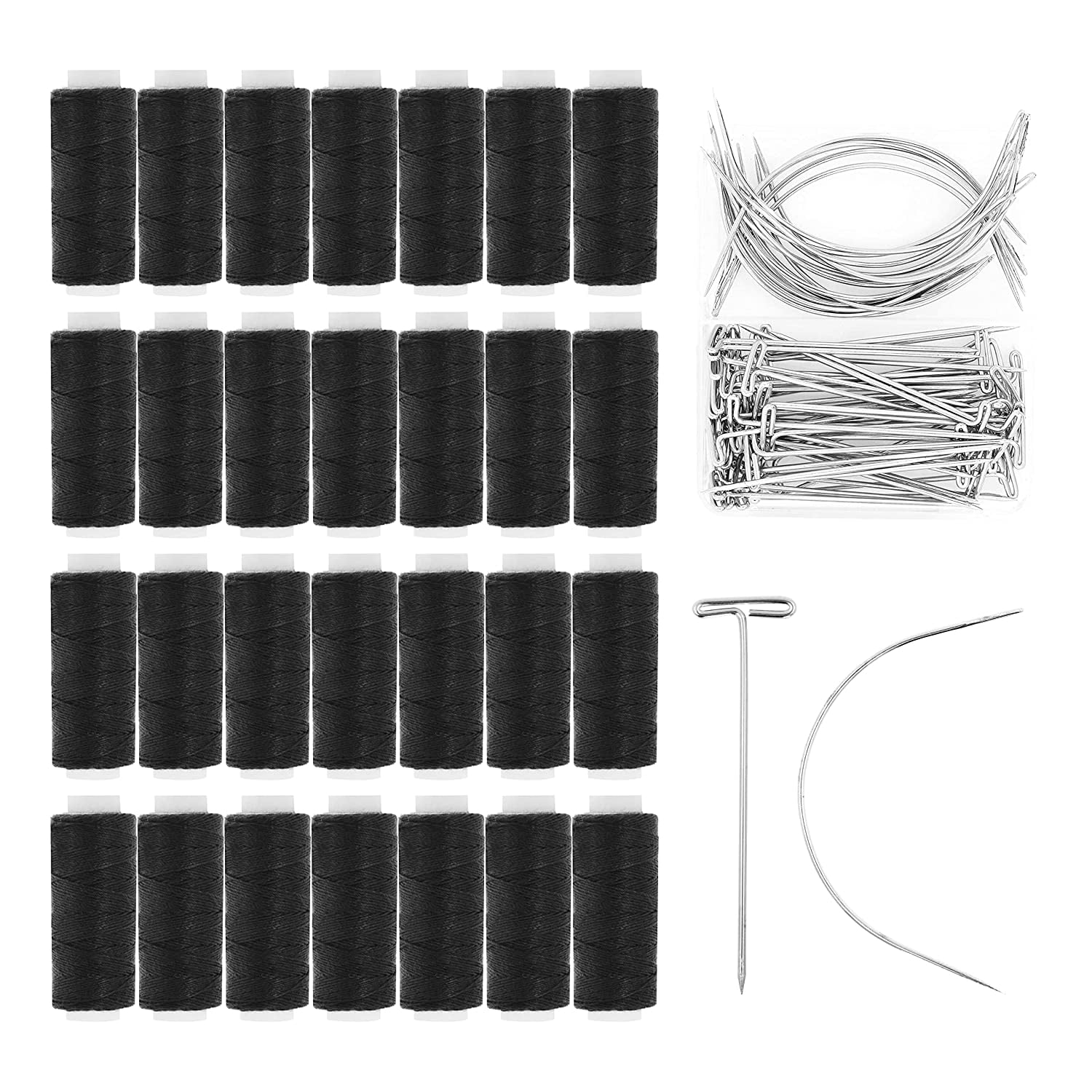 Mandala Crafts Hair Weave Needle and Thread Set - Hair Needle and ...