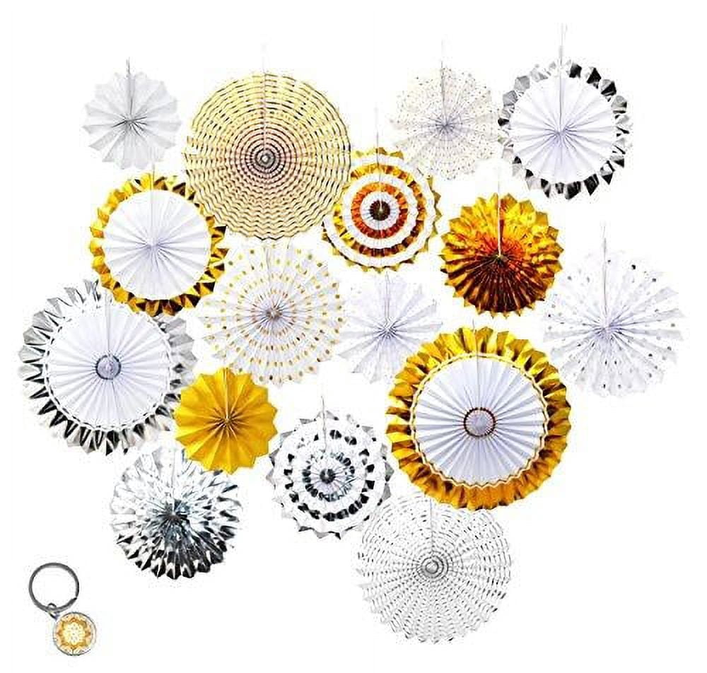 Mandala Crafts Hanging Circle Paper Fan Set for Party, Event, Birthday ...