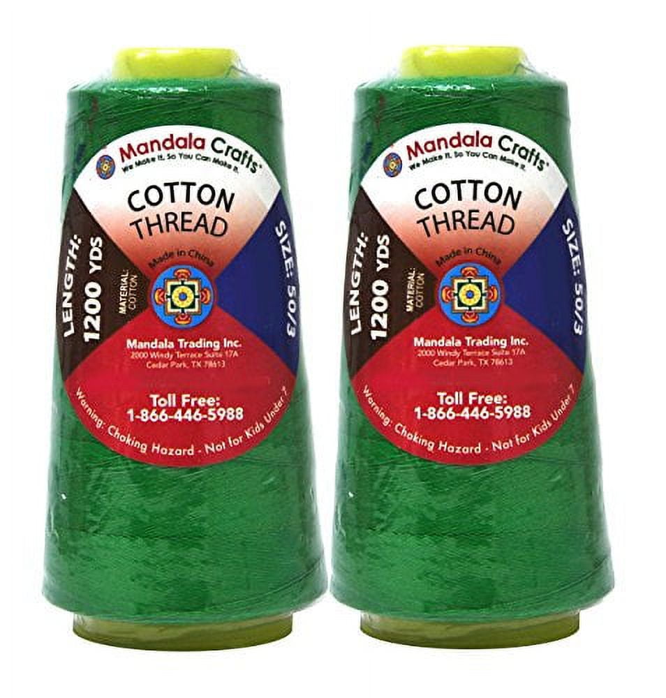 Mandala Crafts Mercerized Cotton Thread - Quilting Thread - All Purpose ...