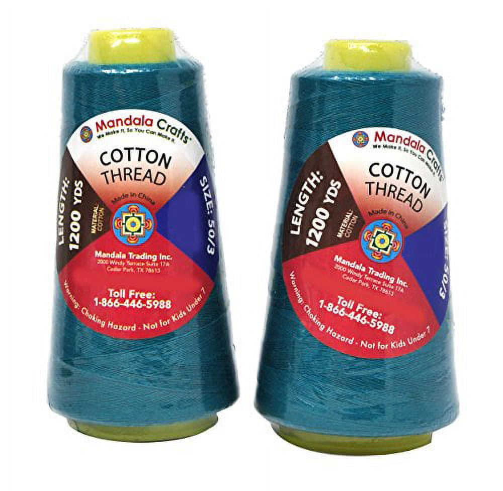 Mandala Crafts Mercerized Cotton Thread - Quilting Thread - All Purpose ...