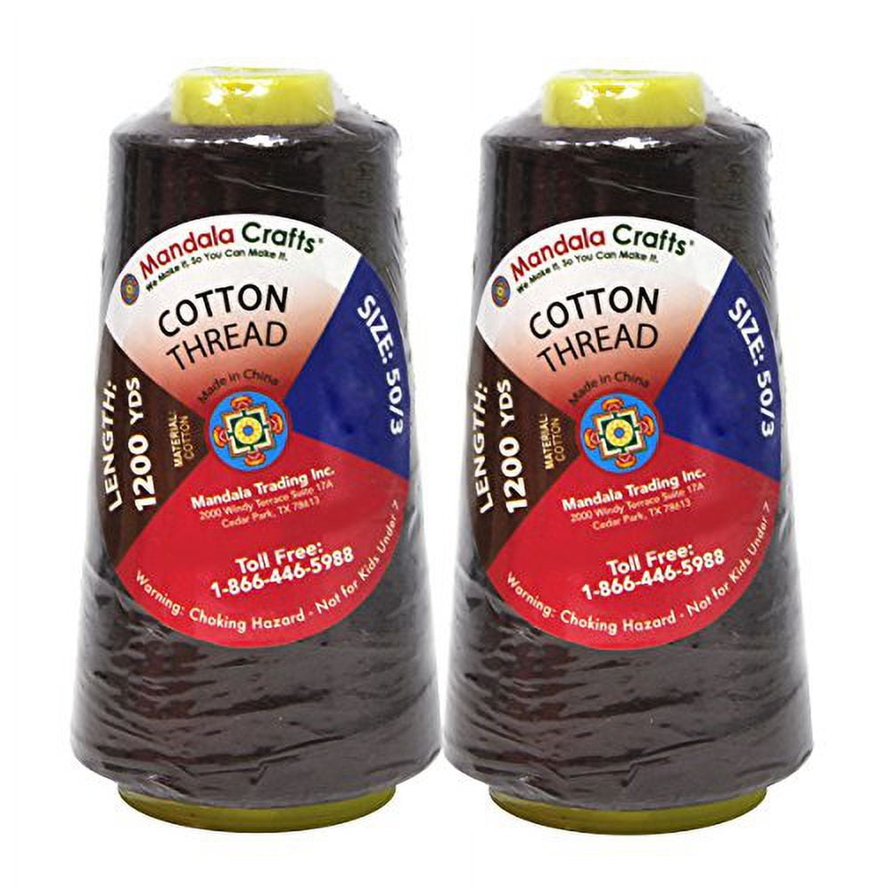 Mandala Crafts Mercerized Cotton Thread - Quilting Thread - All Purpose ...