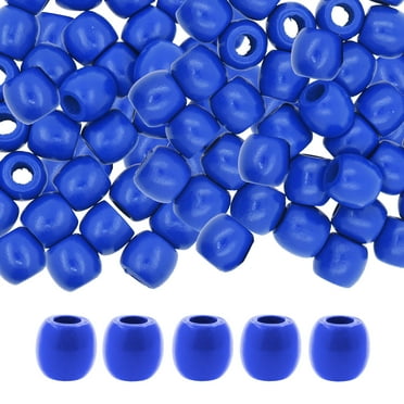 Wood Beads For Crafts, Large Brown Wooden Beads With Holes For Hair Macrame, Craft DIY Jewelry ...