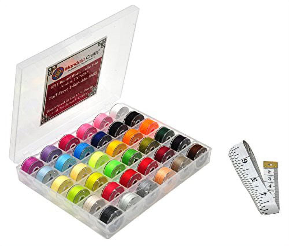 Mandala Crafts Pre-Wound Sewing Thread Bobbin Set for Singer Kenmore ...