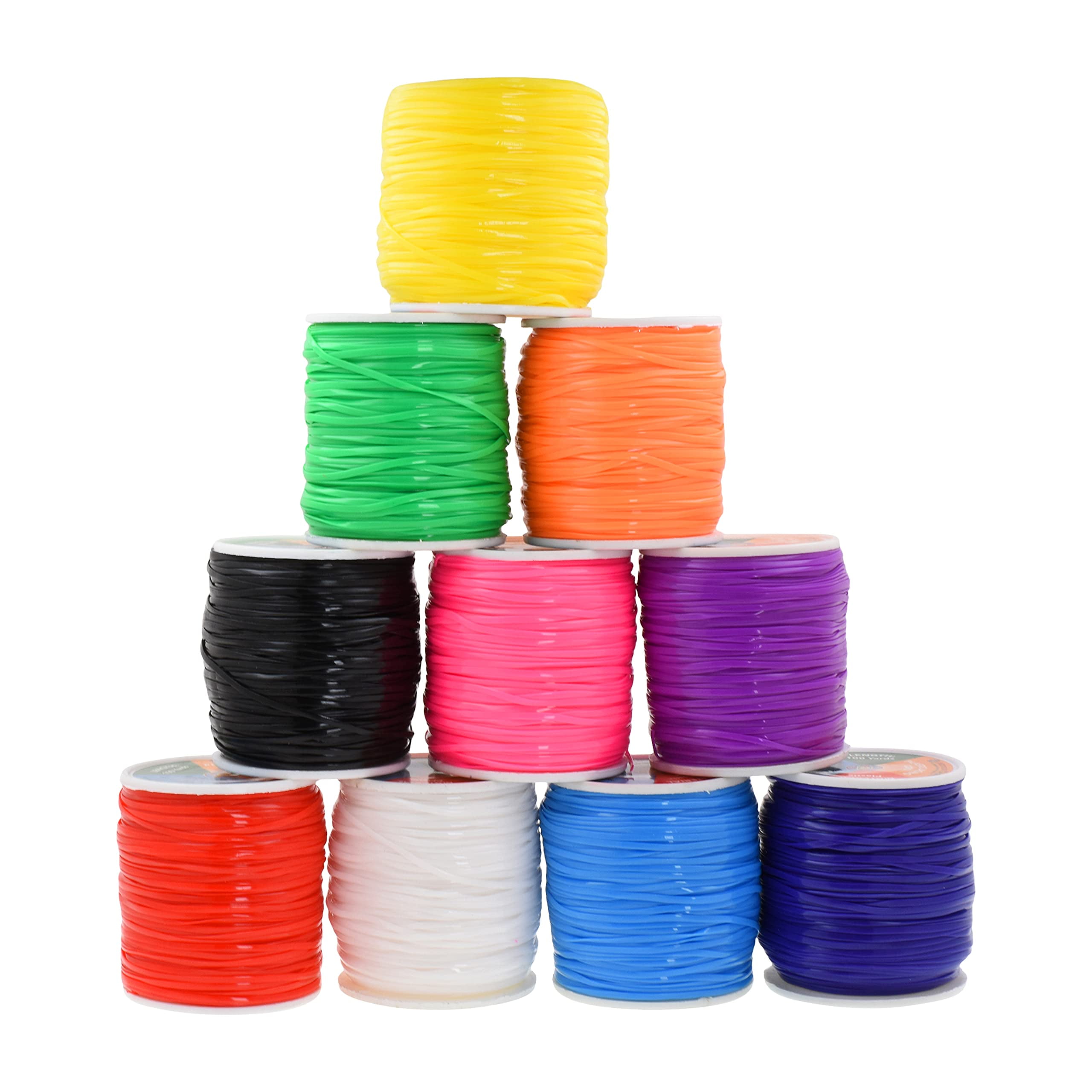 Mandala Crafts Rainbow Combo Plastic Lacing Cord Boondoggle String Kit ...