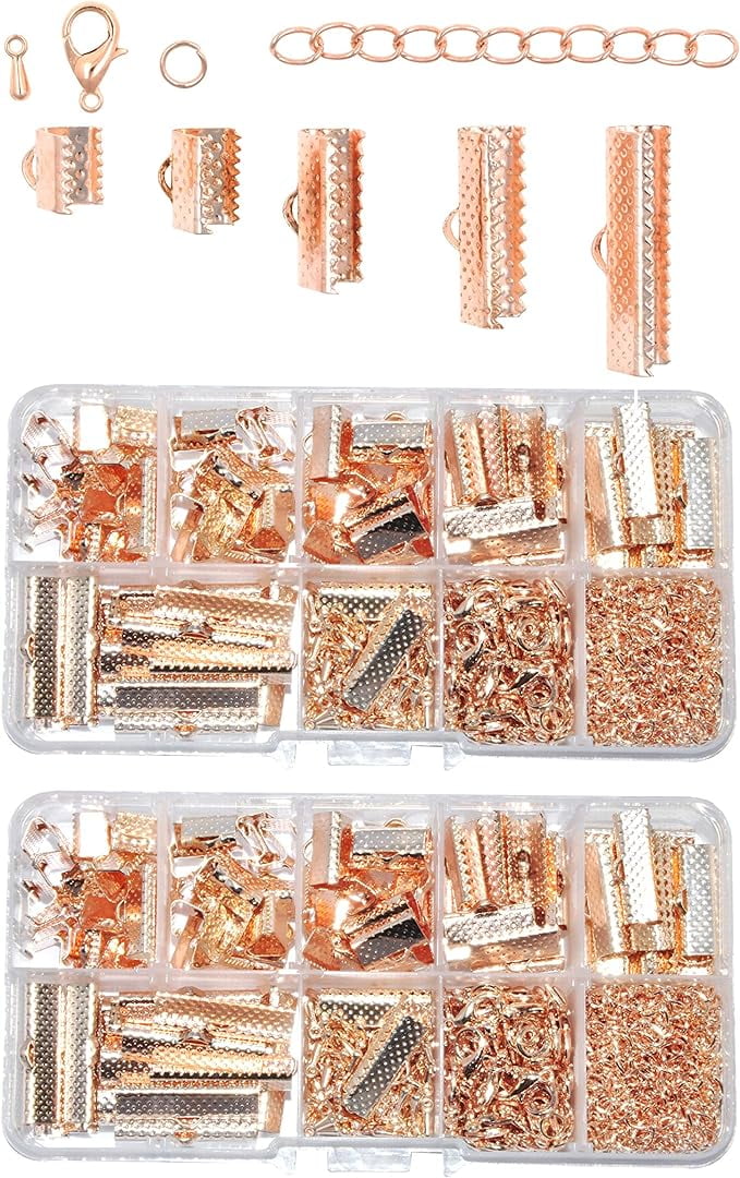 Mandala Crafts Ribbon Clamps for Jewelry Making – Ribbon End Crimps ...