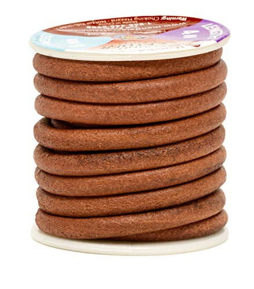 Mandala Crafts Round Cowhide Genuine Leather String Cord, Natural ...