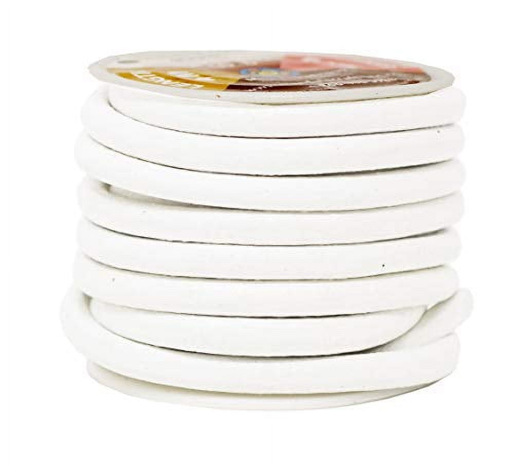 Mandala Crafts Round Cowhide Genuine Leather String Cord, Natural ...