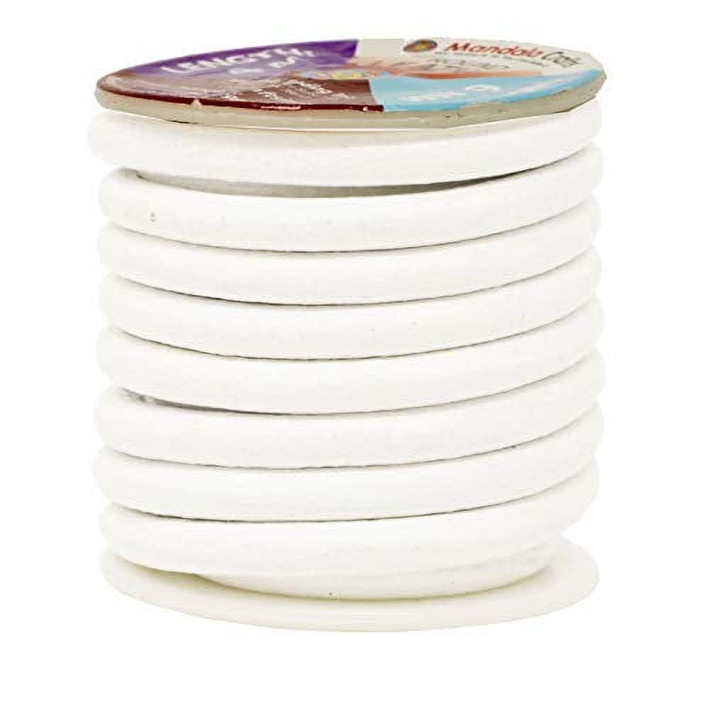 Mandala Crafts Round Cowhide Genuine Leather String Cord, Natural ...