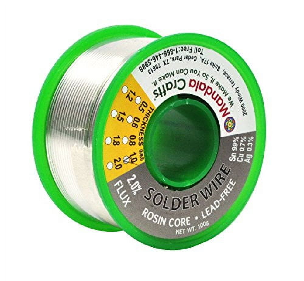 Mandala Crafts Sn99 Ag0.3 Cu0.7 0.6mm 0.8mm 1mm 1.5mm Lead Free 2% Flux ...