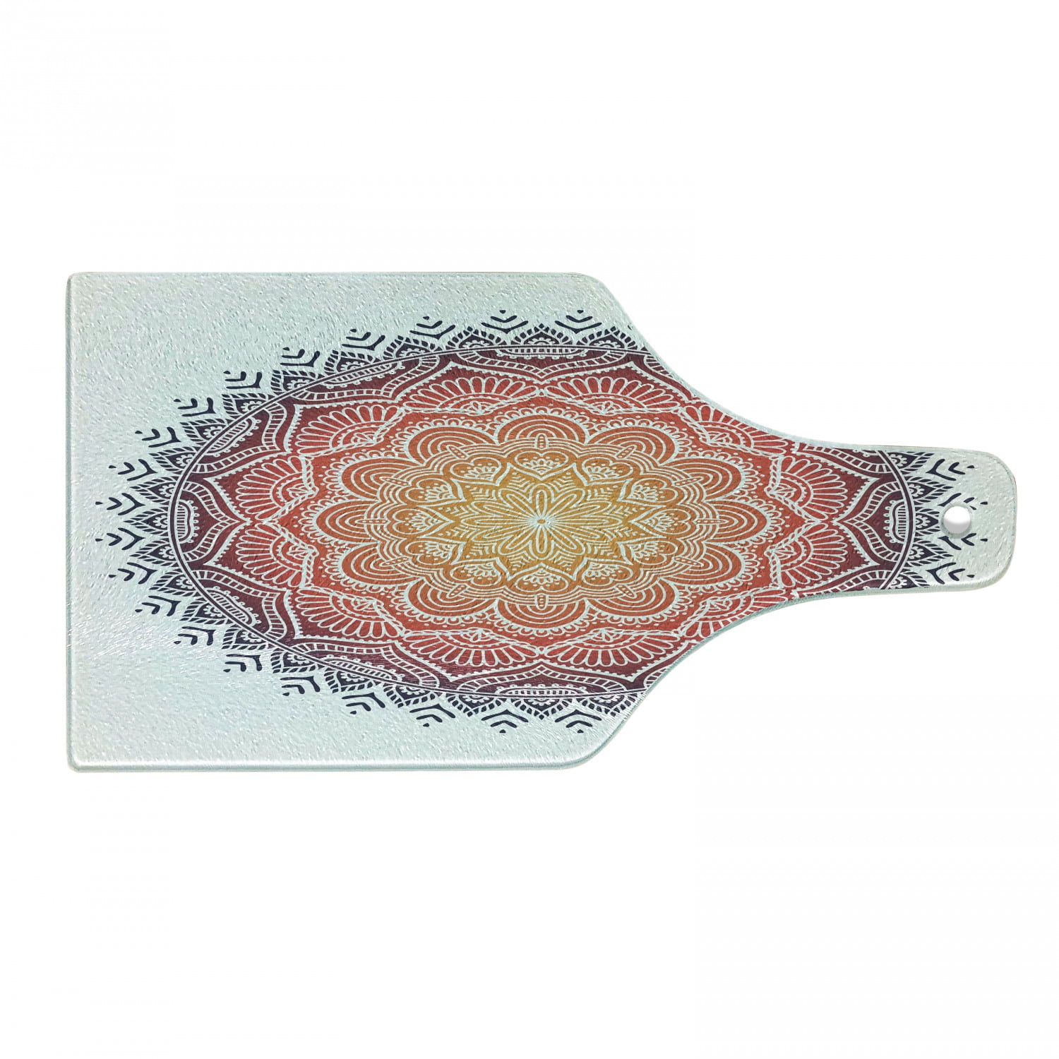 Mandala Cutting Board, Geometric National Motif with Gradient Tone ...