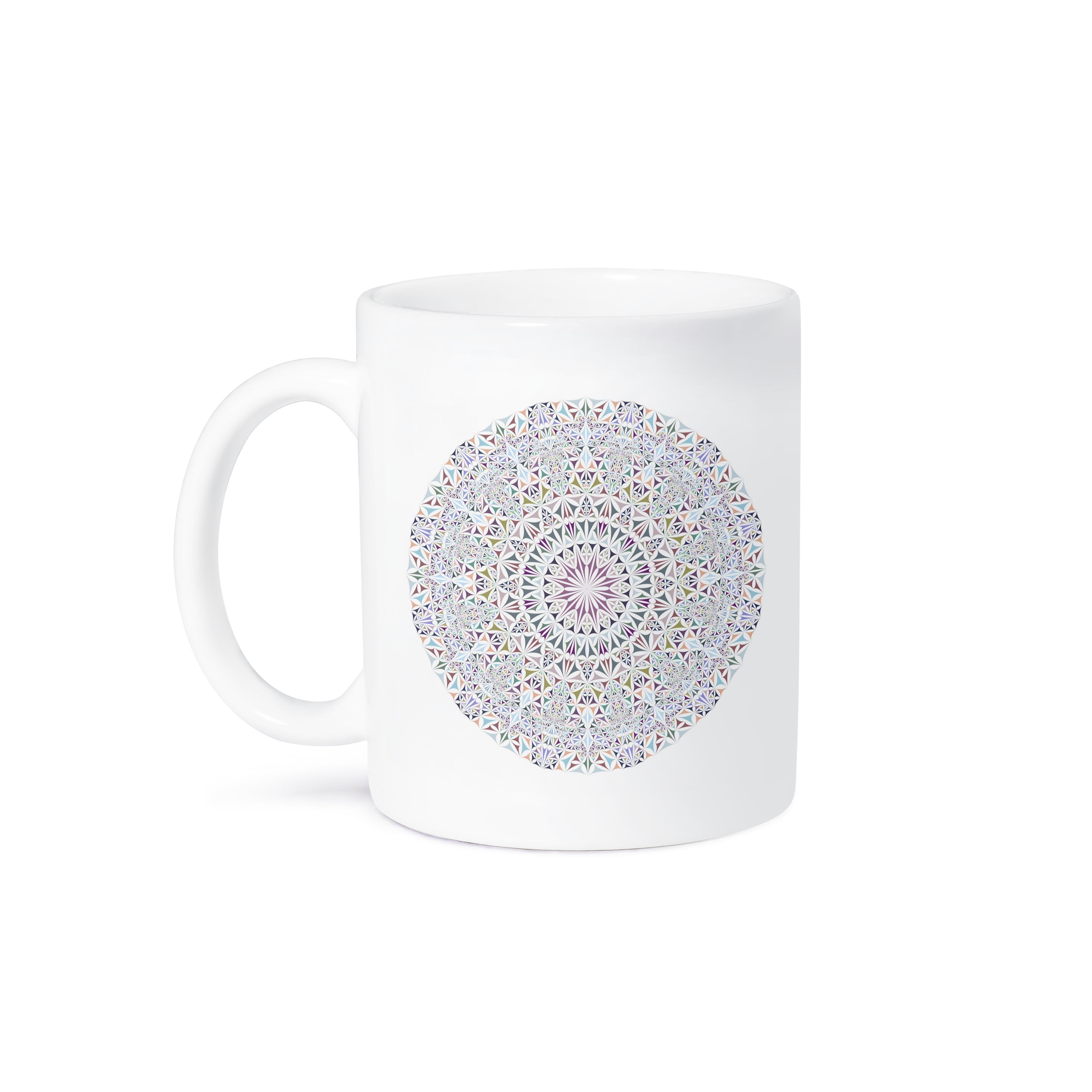 Mandala Disc In Pastel Colors - Bohemian Abstract Graphic, 15oz Mug ...