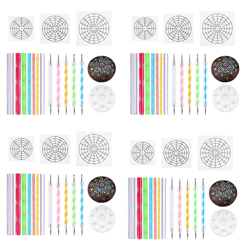Mandala Dotting Stencil Tools Rock Painting Kit Stylus Dotting Tools ...