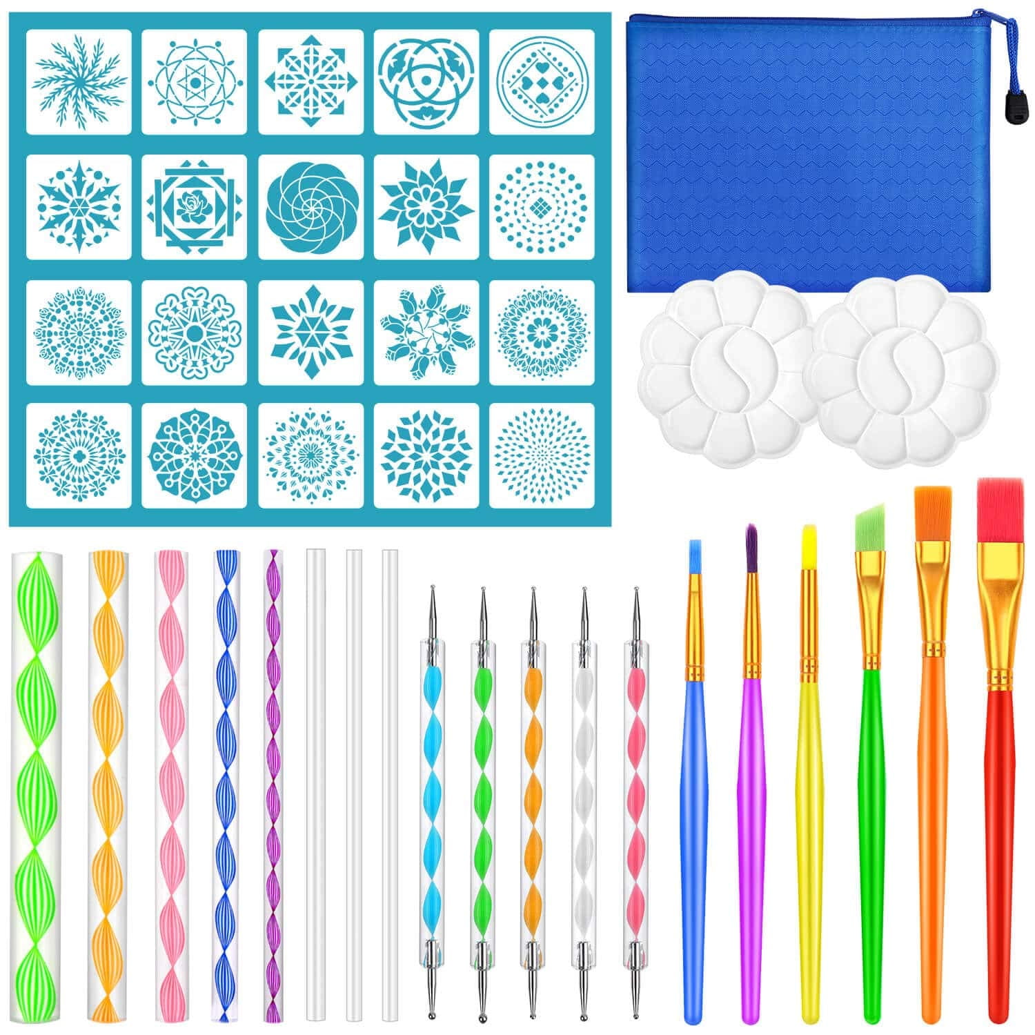Mandala Dotting Tool Art Kit Audab 42 Pcs Mandala Rock Dotting Set with ...