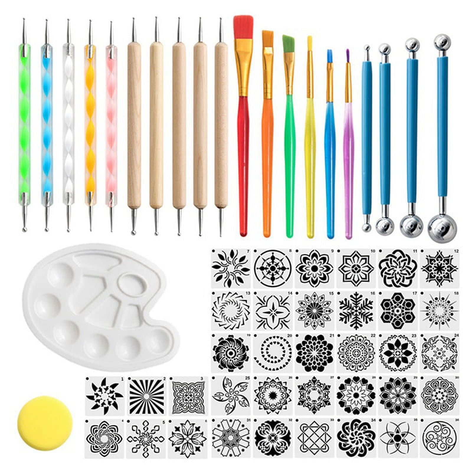 Mandala Dotting Tools Rock Dot Stencils for Painting Tool Set Craft ...