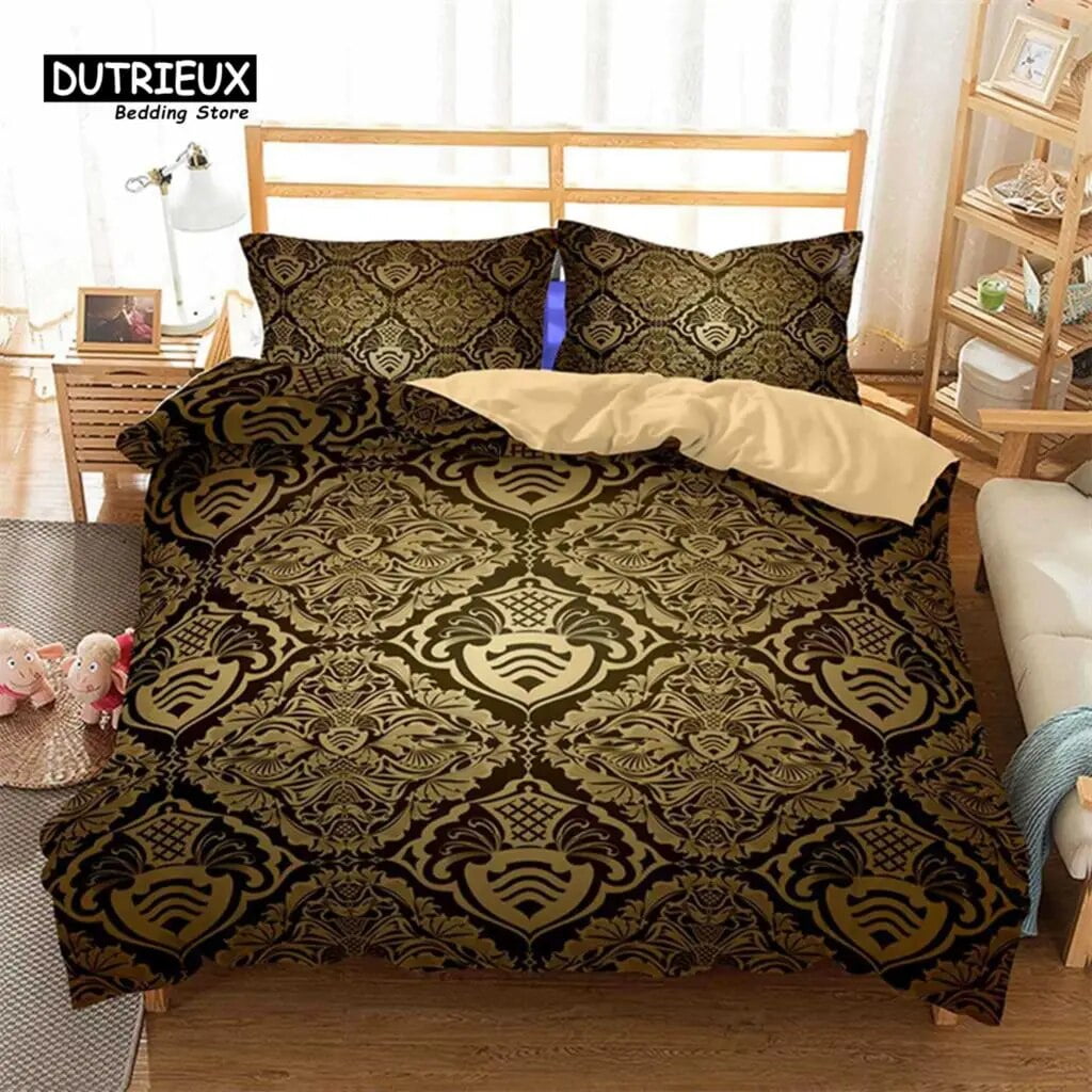 Mandala Duvet Cover Bohemian 3d Floral Bedding Set Microfiber Geometric