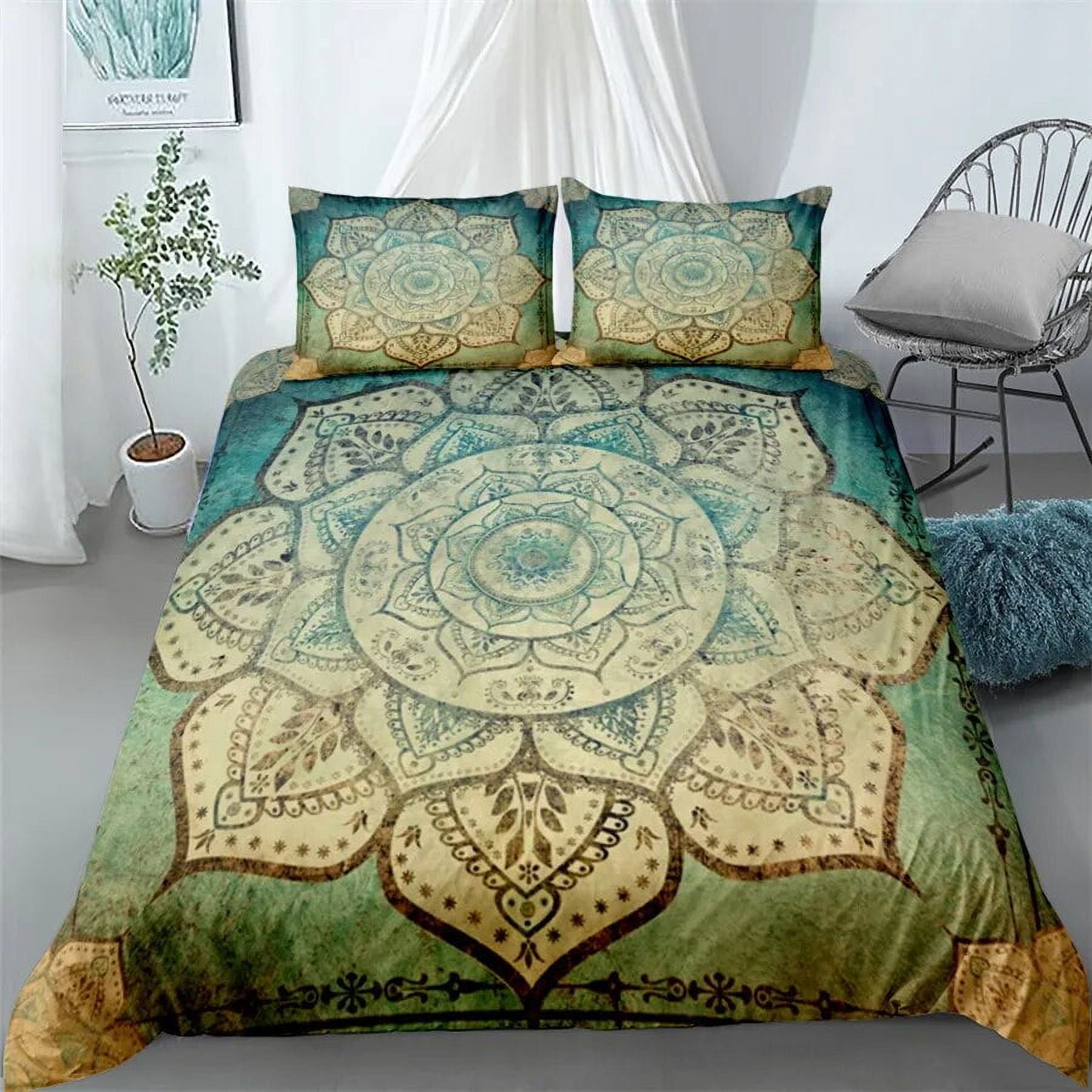 Mandala Duvet Cover Set Blue Pink Boho Chic Bedspreads Tic Bedclothes