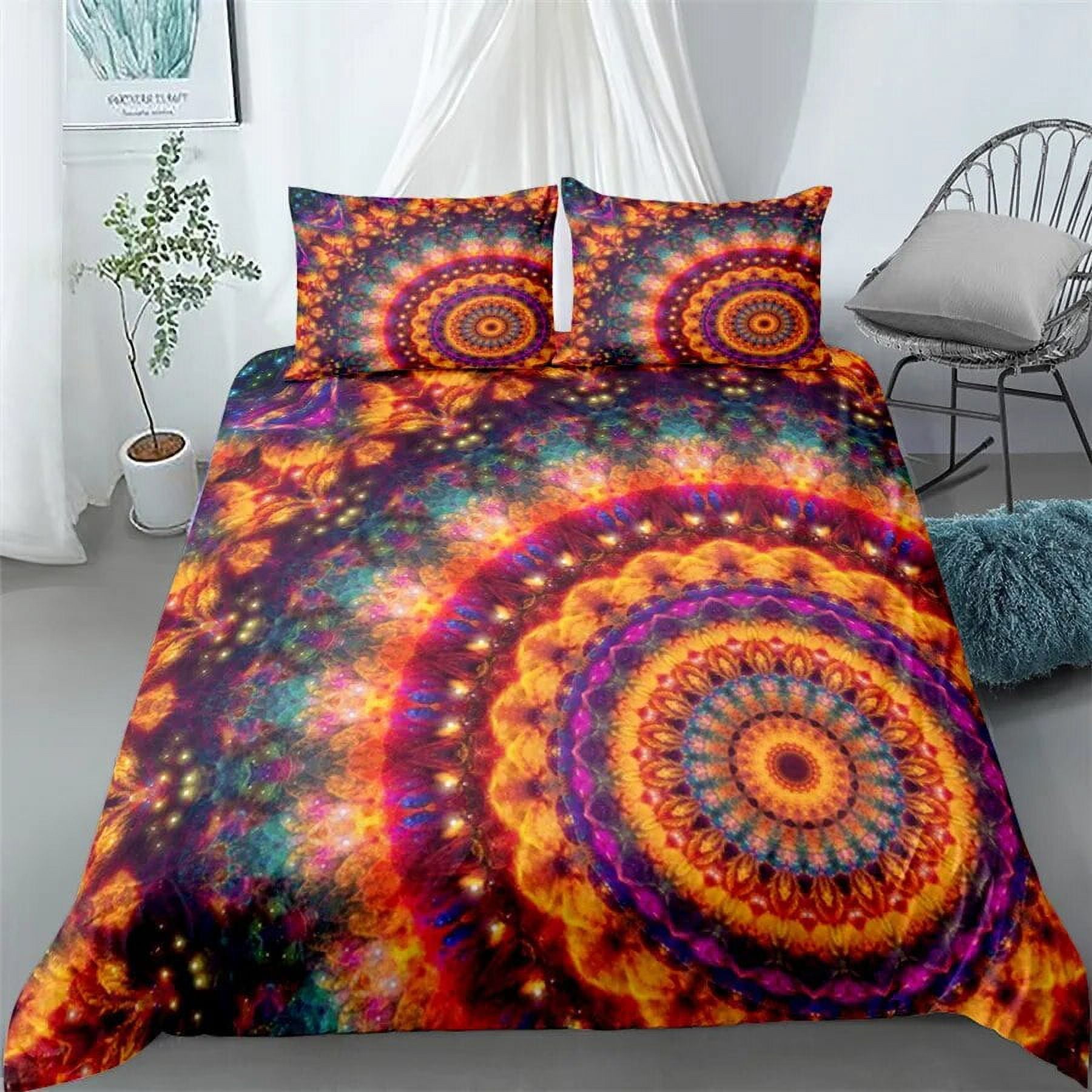 Mandala Duvet Cover Set Blue Pink Boho Chic Bedspreads Tic Bedclothes
