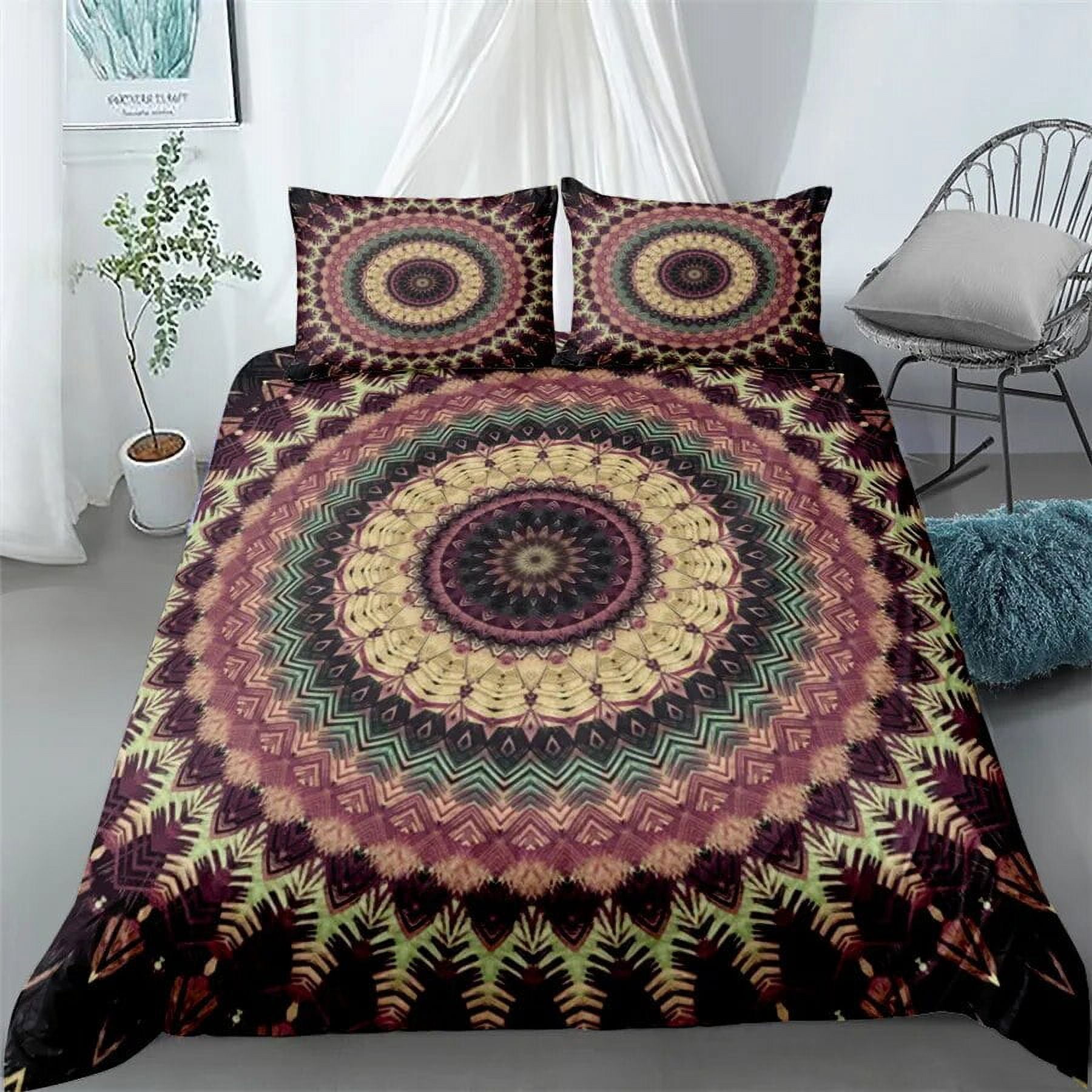 Mandala Duvet Cover Set Blue Pink Boho Chic Bedspreads Tic Bedclothes