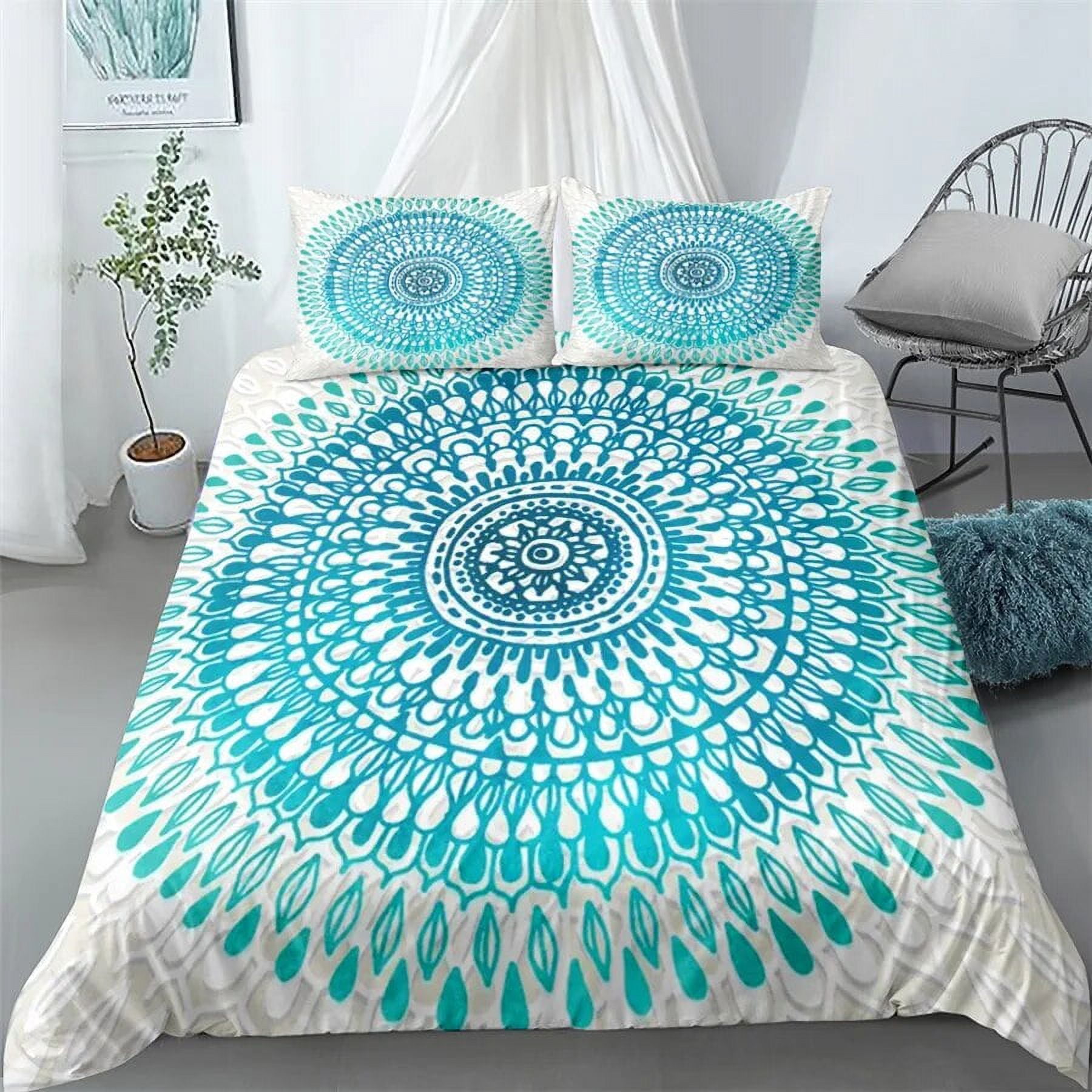 Mandala Duvet Cover Set Blue Pink Boho Chic Bedspreads Tic Bedclothes