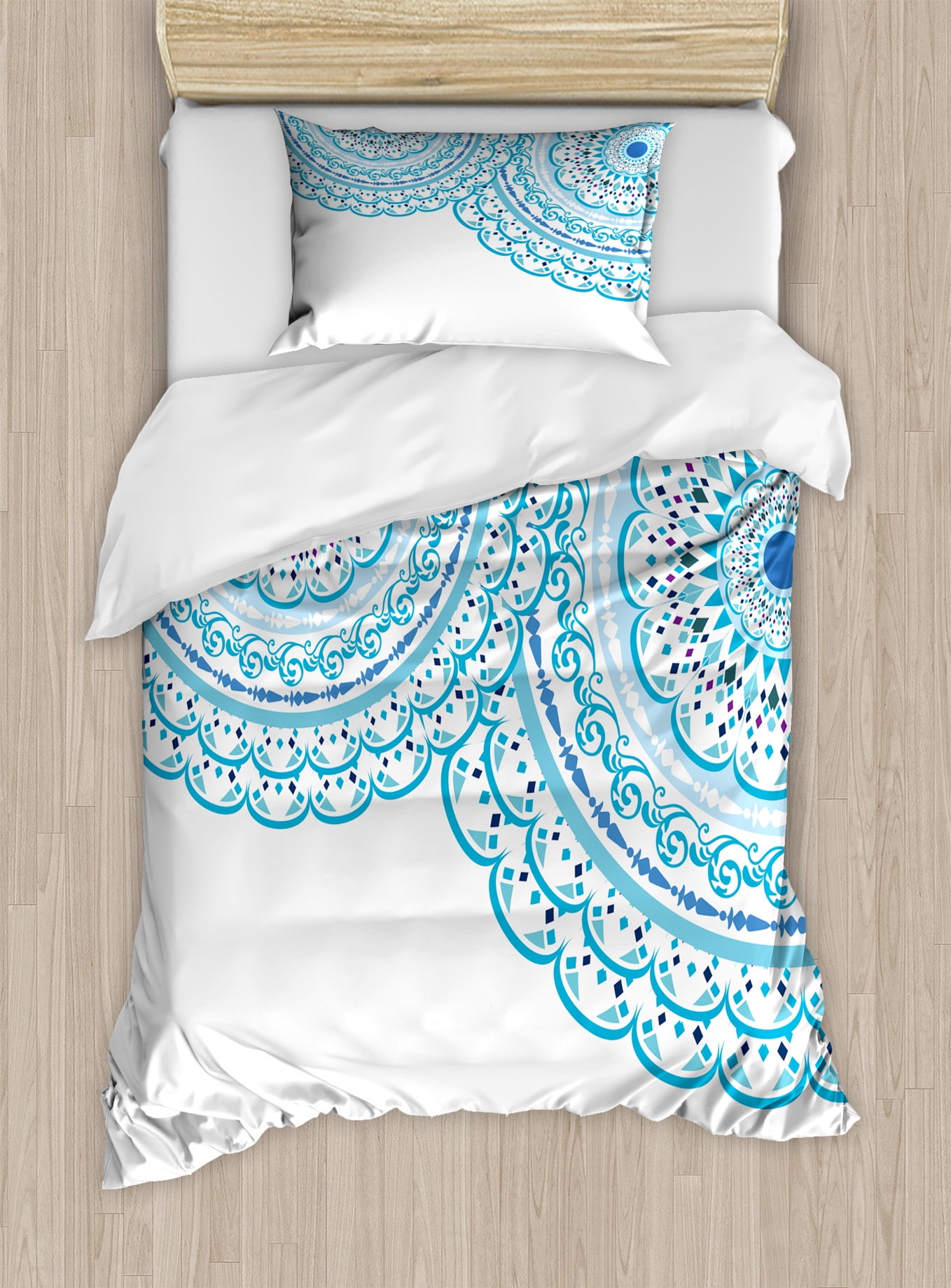 Mandala Duvet Cover Set, Wedding Invitation Card Theme Lace Mandala and ...