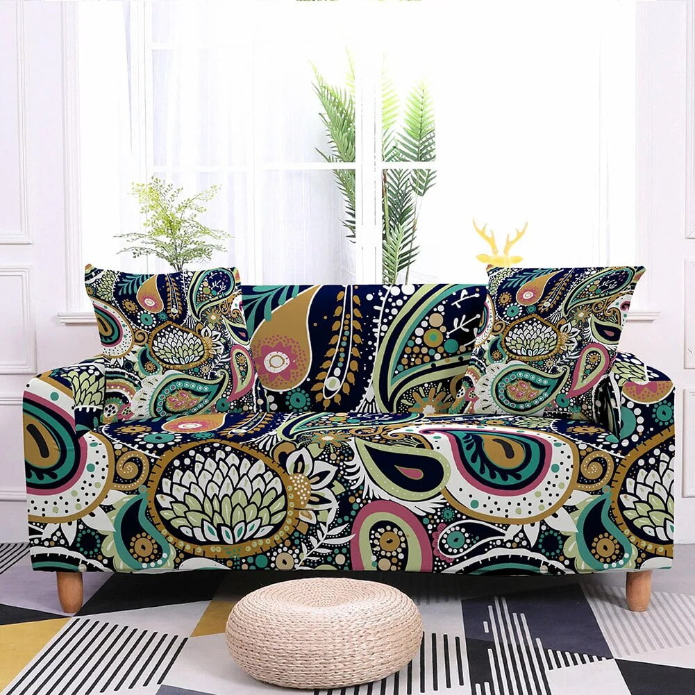 Mandala Elastic Sofa Covers for Living Room 3D Floral Print Stretch ...