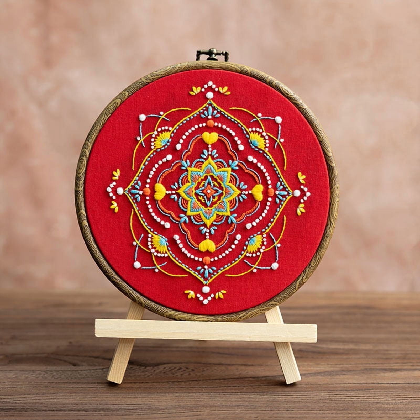 Mandala Embroidery DIY Kit 3D European Style Hand Embroidery Set with ...