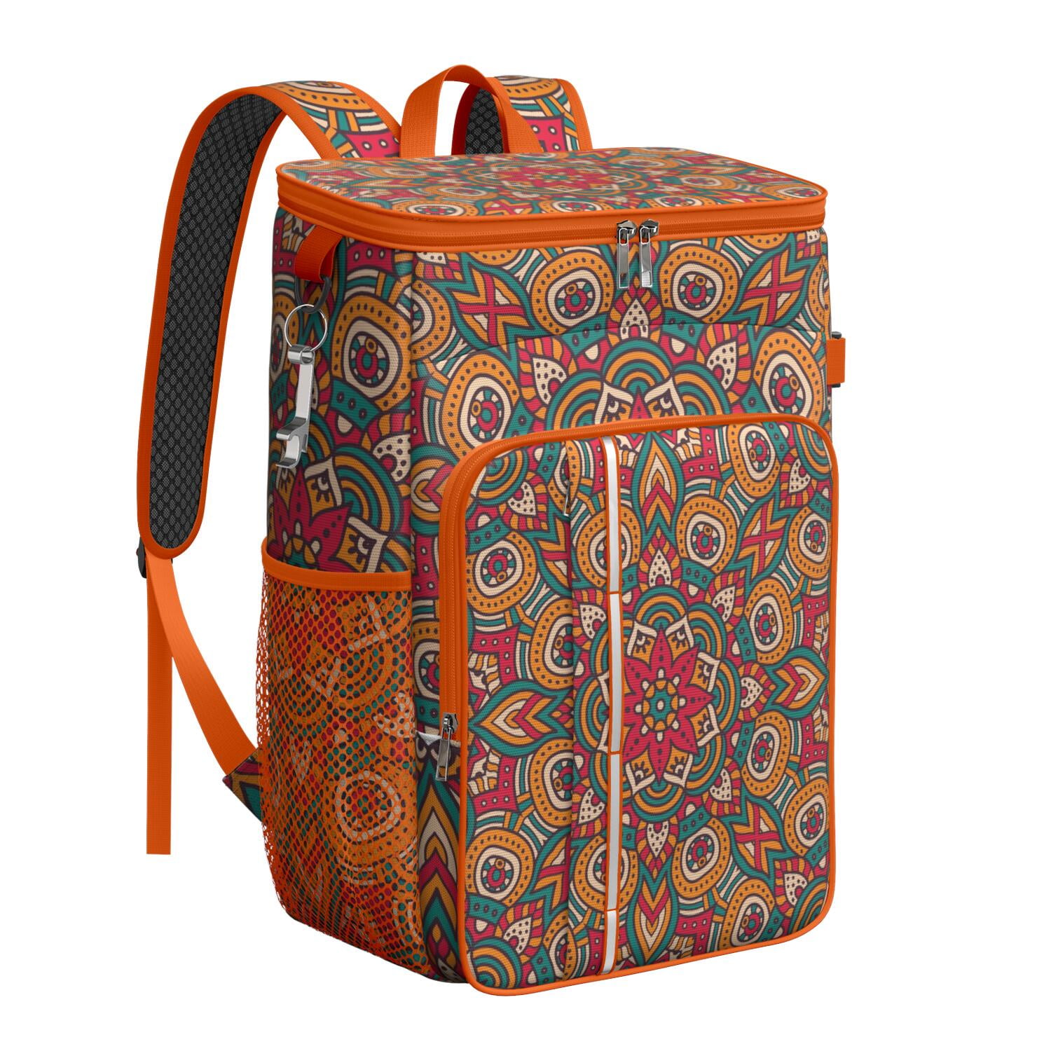 Mandala Ethnic Pattern Insulated Cooler Backpack, Leakproof Waterproof ...