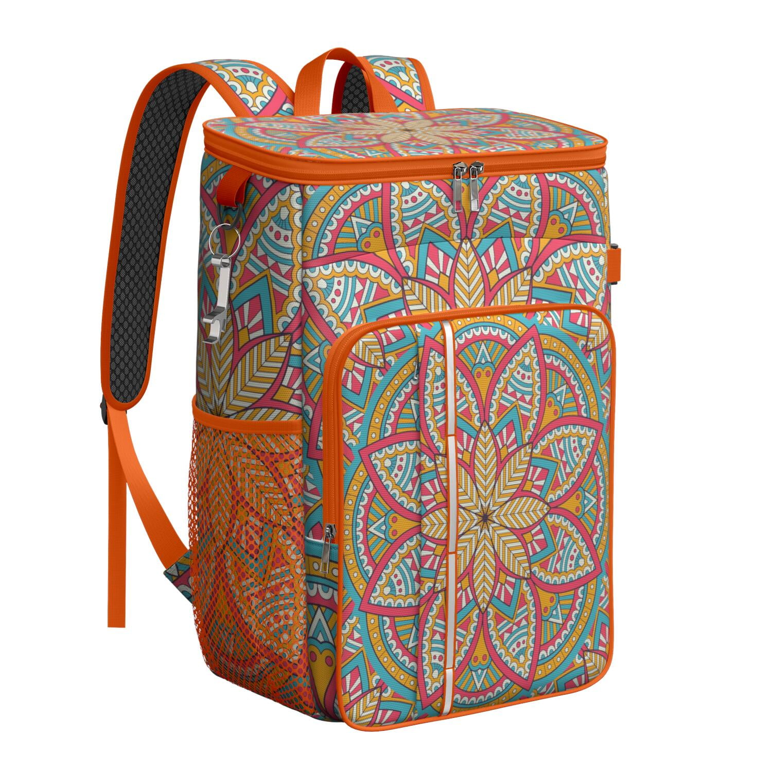 Mandala Ethnic Pattern Insulated Cooler Backpack, Leakproof Waterproof ...
