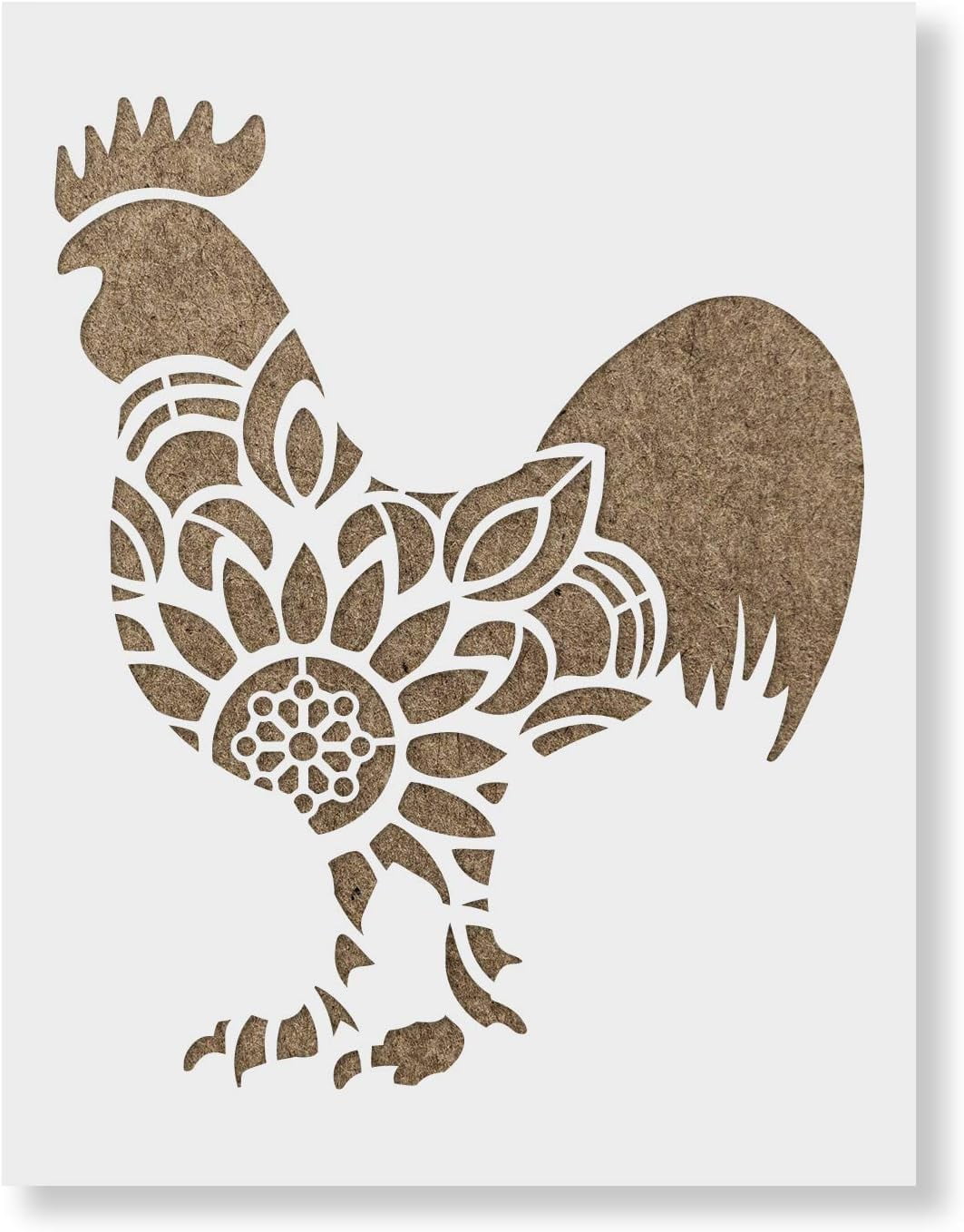 Mandala Farm Stencils - Rooster Stencil, Stencil Design - Walmart.com