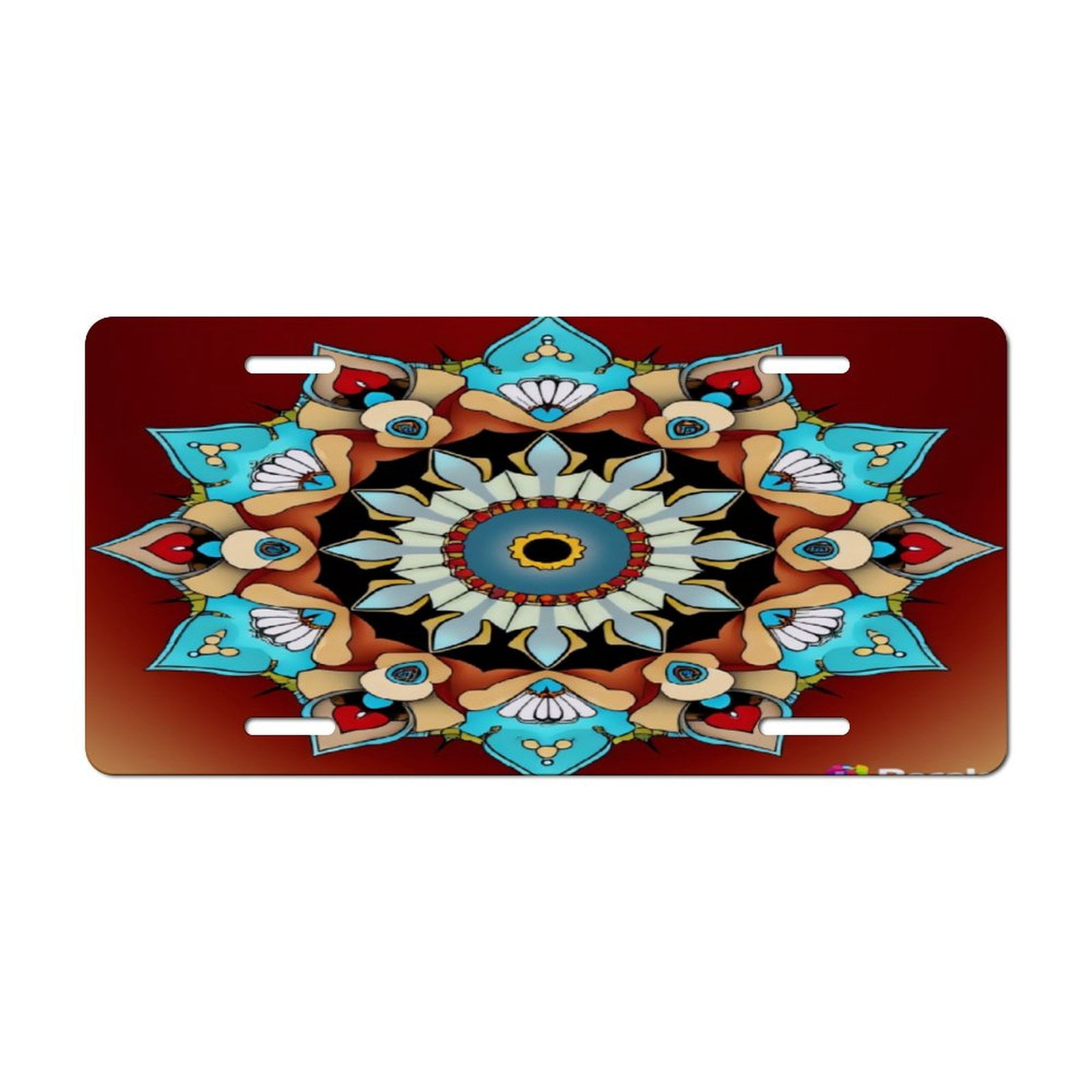 Mandala Floral Art Design Car Decorative Front License Plate,Vanity Tag ...