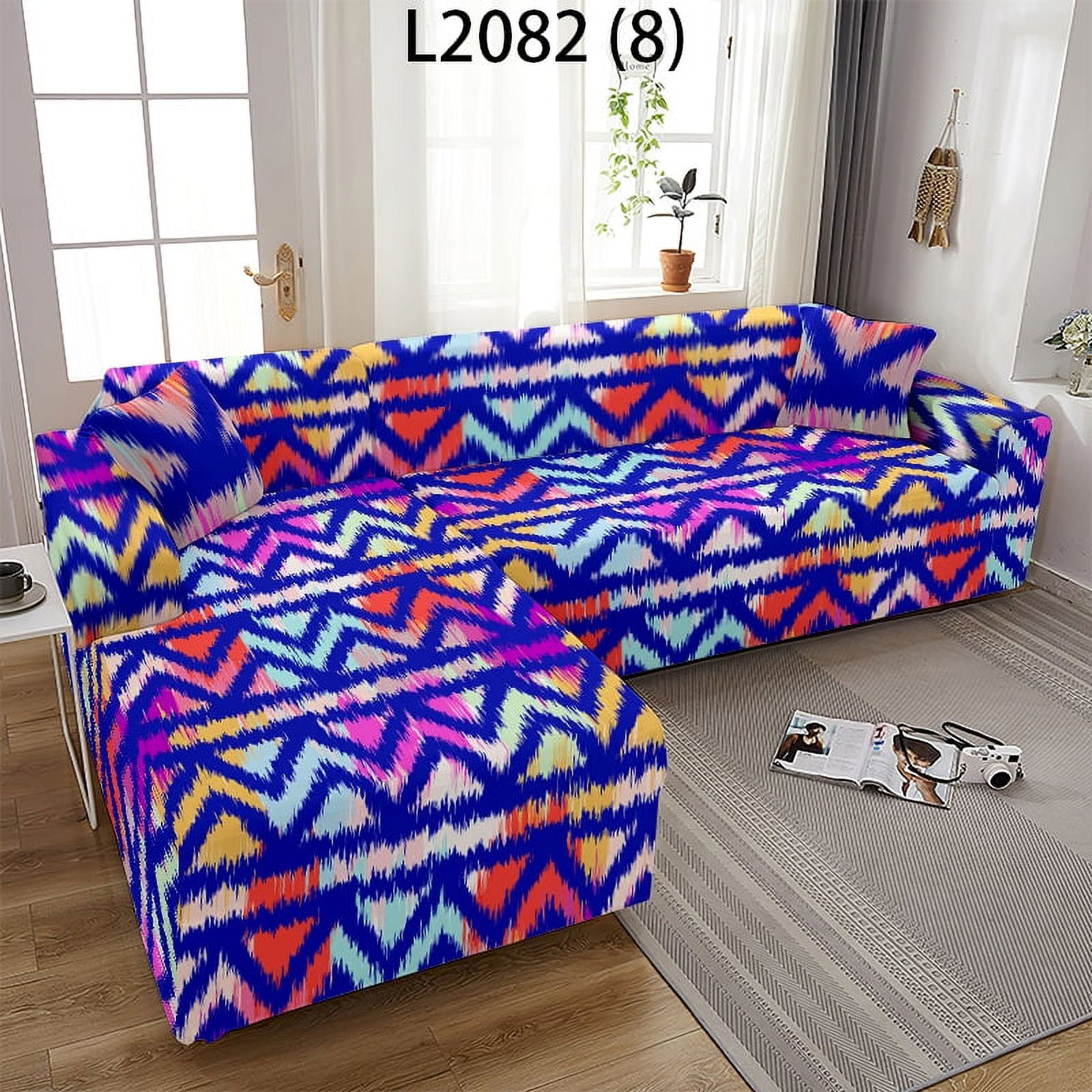 Mandala Geometric Elastic Sofa Cover for Living Room Sofa Towel Retro ...