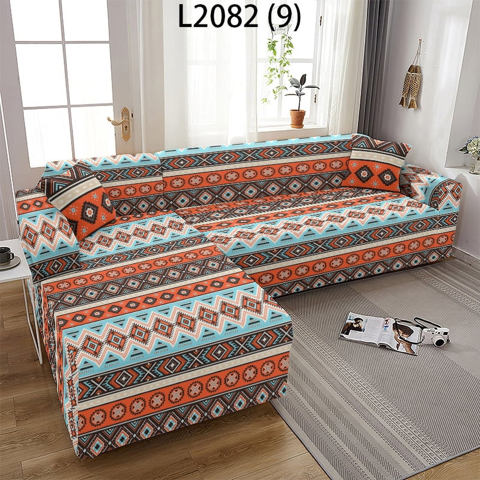 Mandala Geometric Elastic Sofa Cover for Living Room Sofa Towel Retro ...
