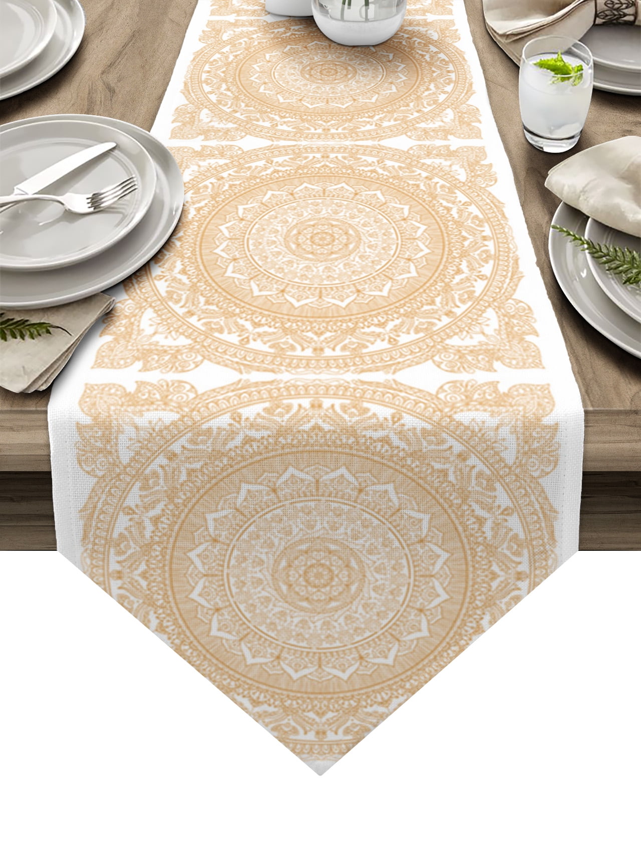 Mandala Golden Pattern Art Table Runner ration Home ration Table ration ...