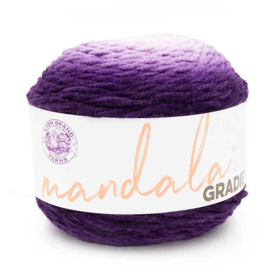 Lion Brand Mandala Gradient Yarn, Purple, 4 Medium Worsted Weight, 150g ...