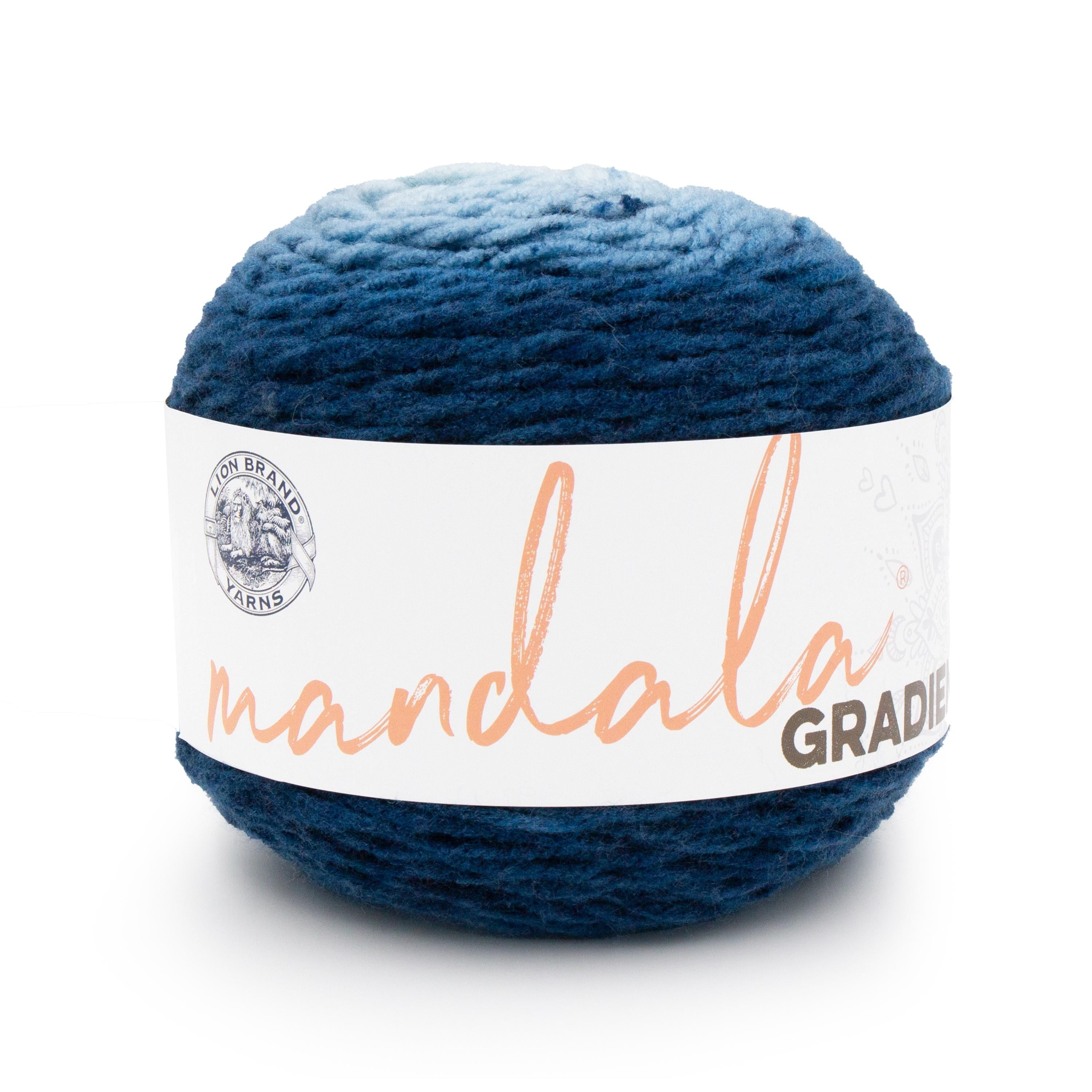 Lion Brand Mandala Gradient Yarn Steel Blue 5.3oz/150g 295 yards Ombre ...