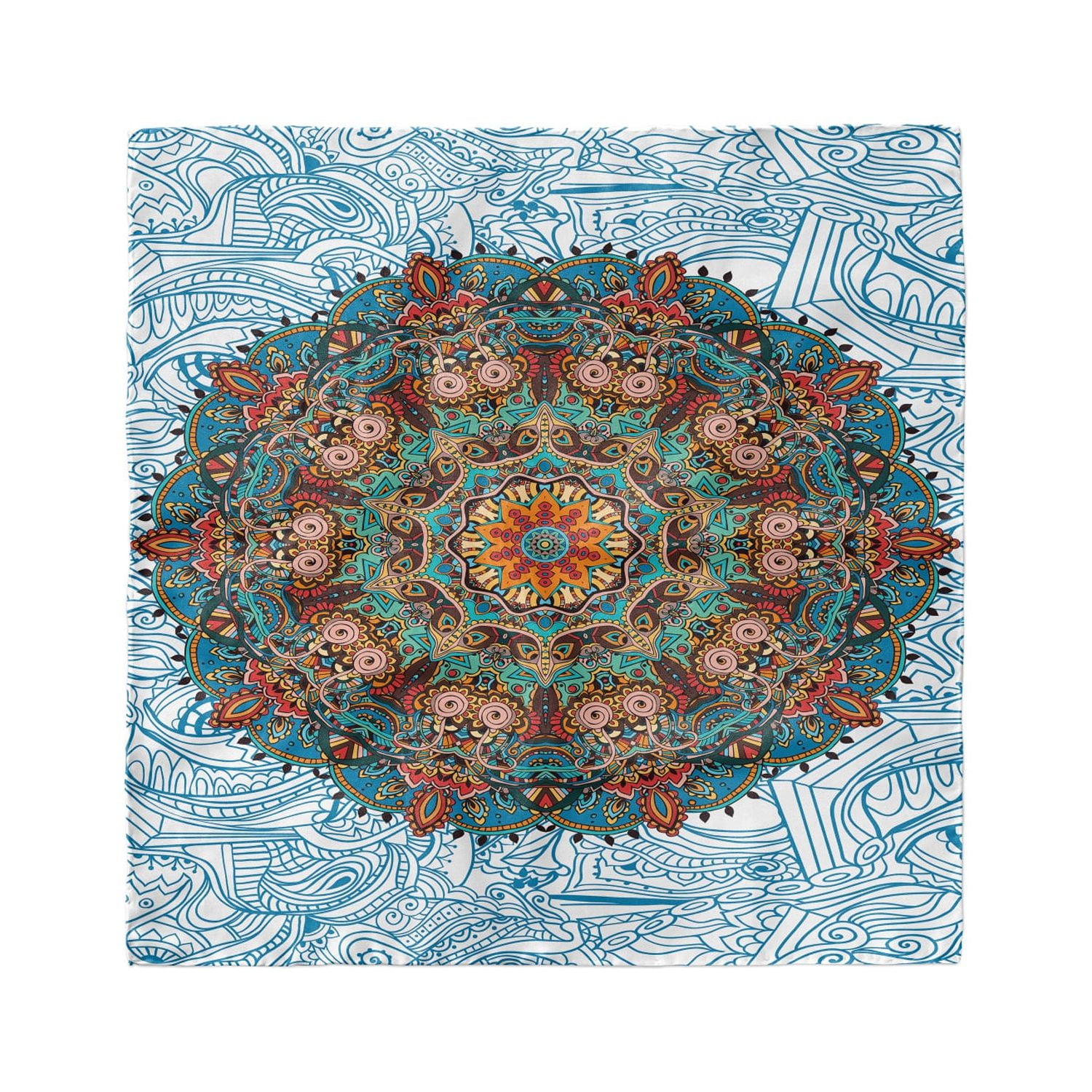 Mandala Head Scarf, Oriental Ornament, Head Wrap, 3 Sizes, by Ambesonne ...