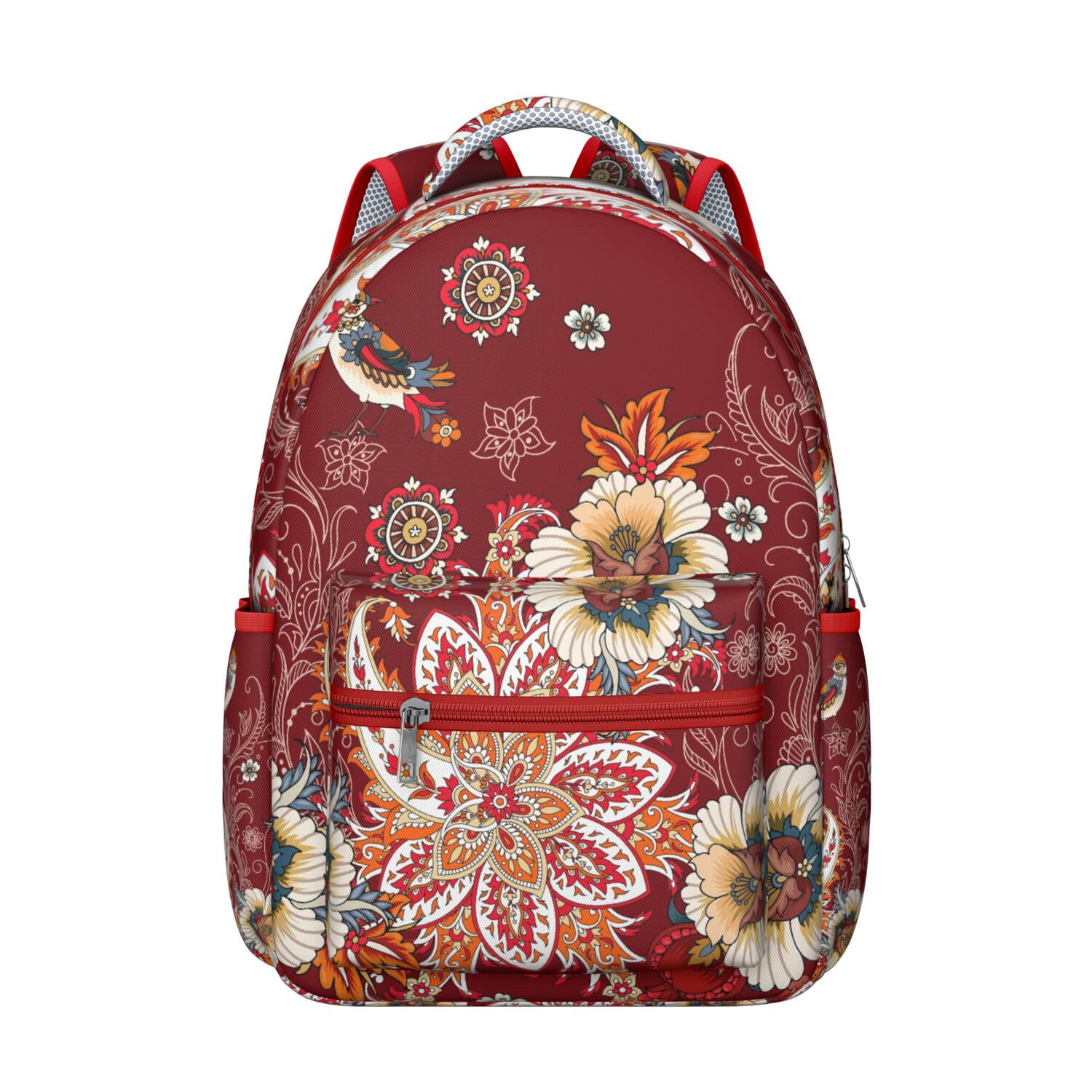 Mandala Inspired Paisley Daypack - Lightweight & Spinal Support Design ...