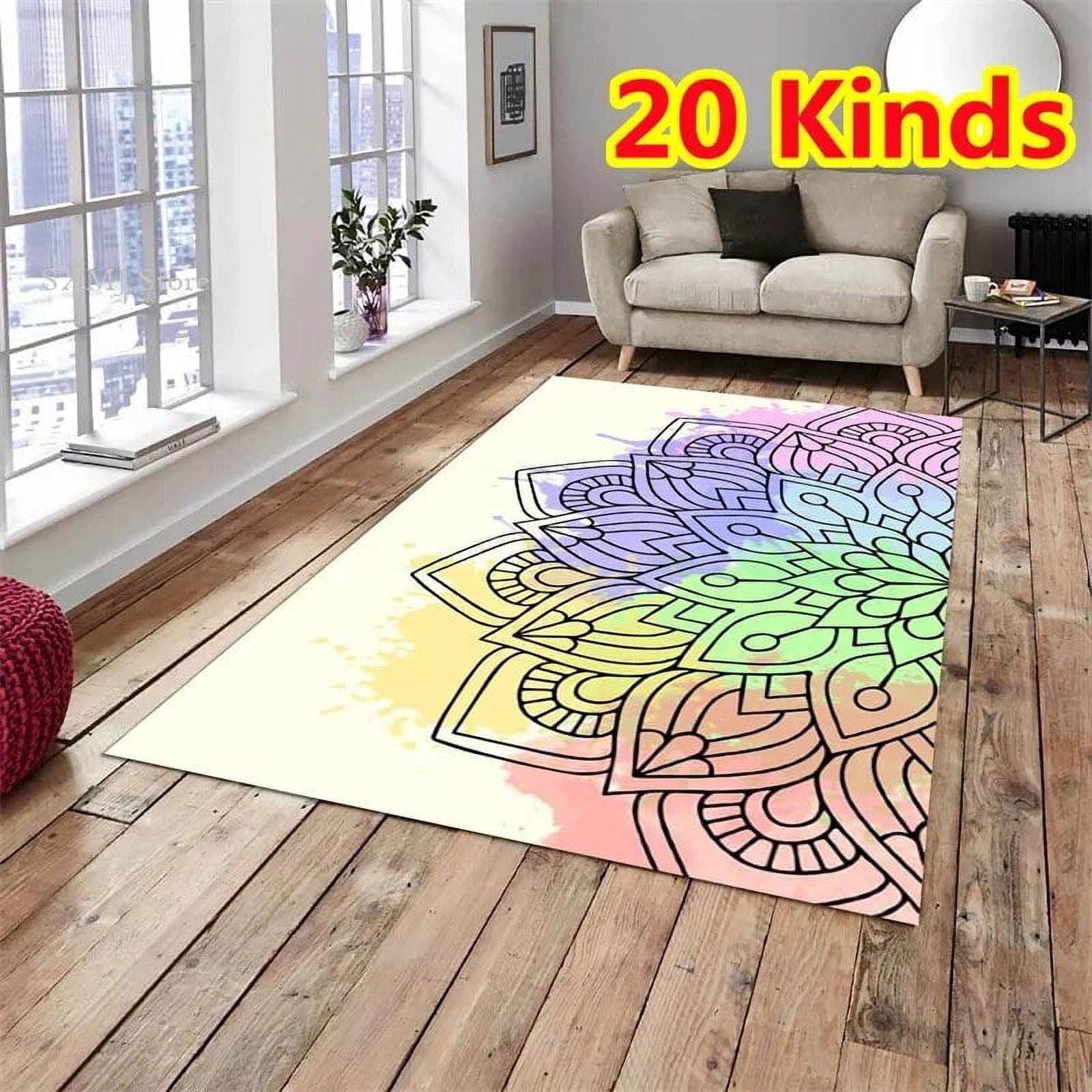 Mandala Large Carpet Area Rug Floral Flower Printing Pray Rugs Floor ...