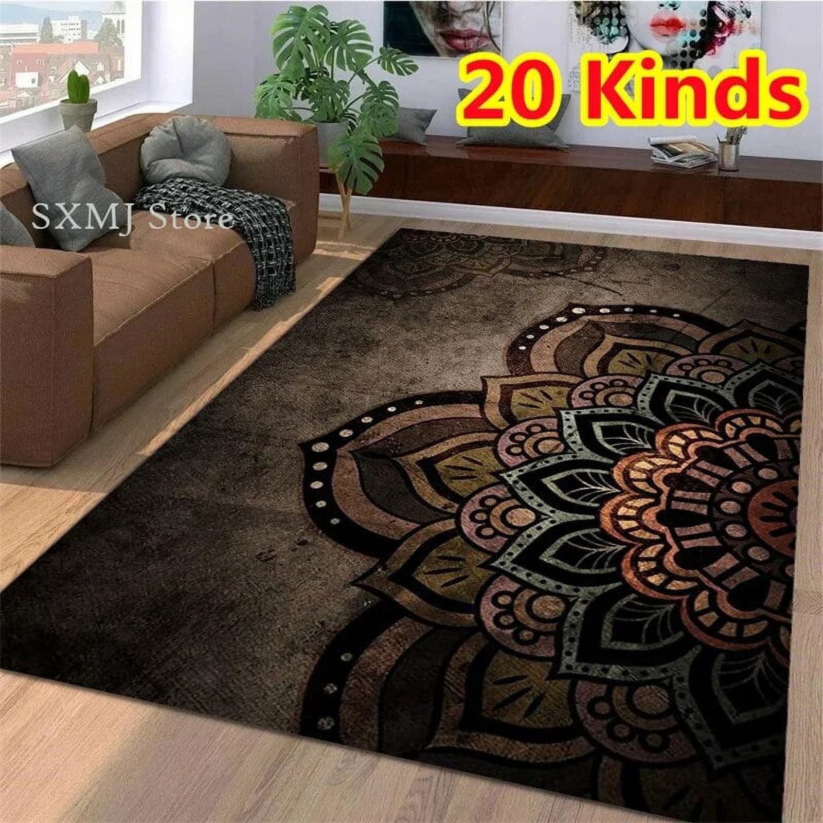 Mandala Large Carpet Area Rug Floral Flower Printing Pray Rugs Floor ...