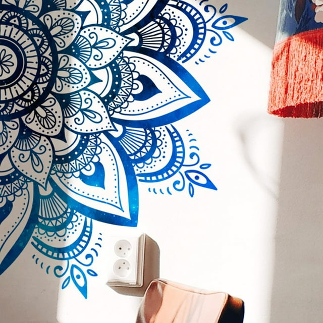 Mandala Lotus Vinyl Wall Sticker Lotus Flower Datura Zen Decor Decals ...