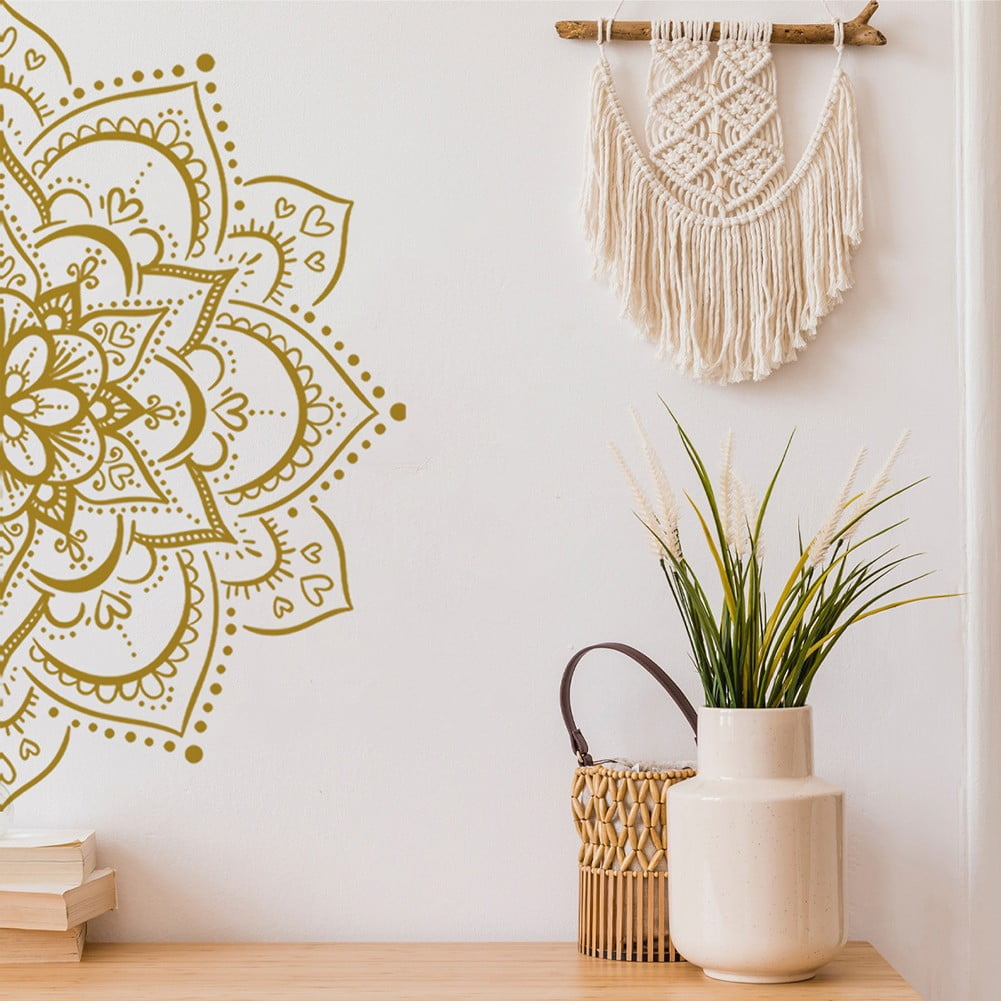 Mandala Lotus Vinyl Wall Sticker Lotus Flower Datura Zen Decor Decals ...