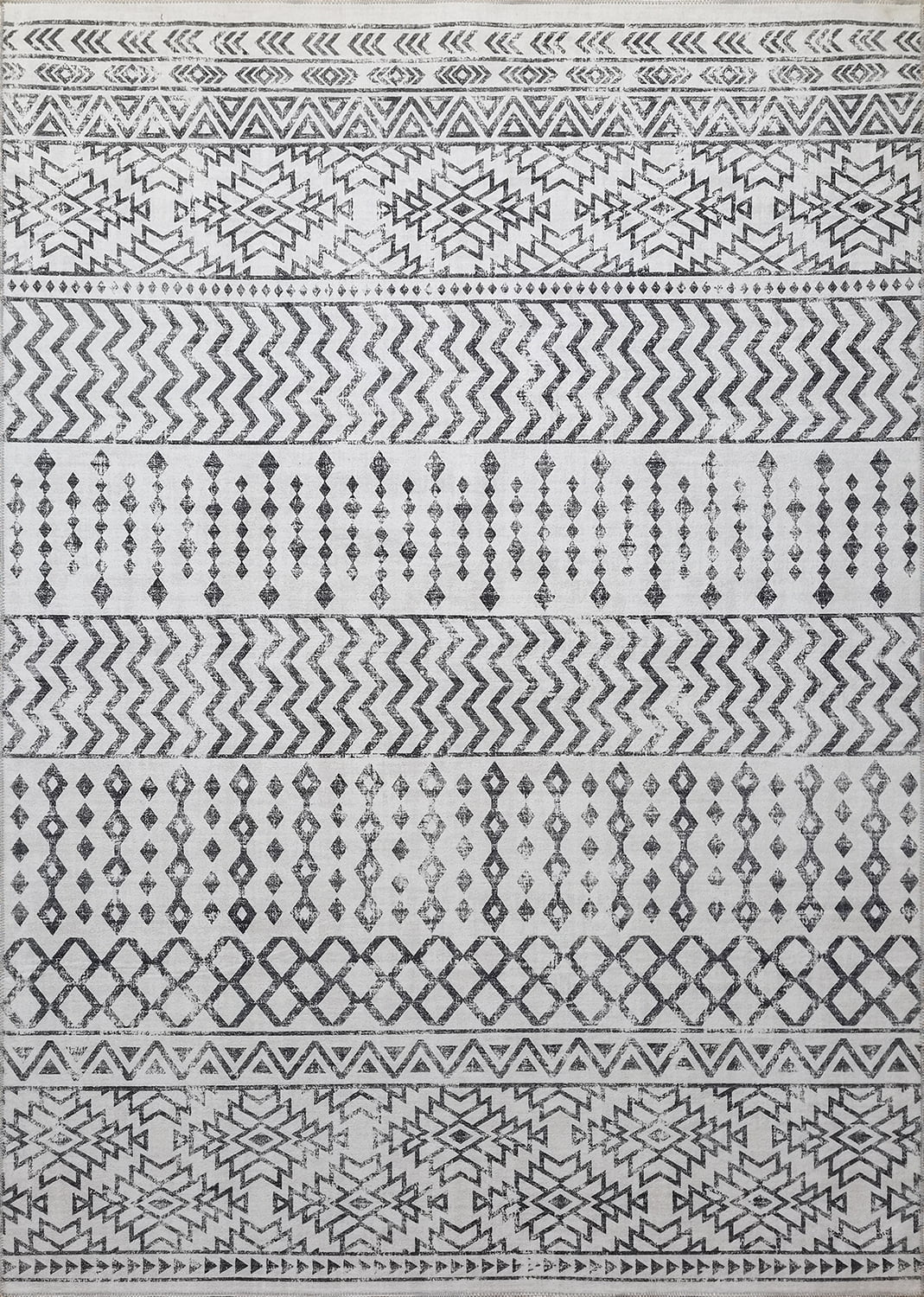 Mandala Machine Washable Area Rug 5'x7' - Non-Slip Low Profile Indoor ...