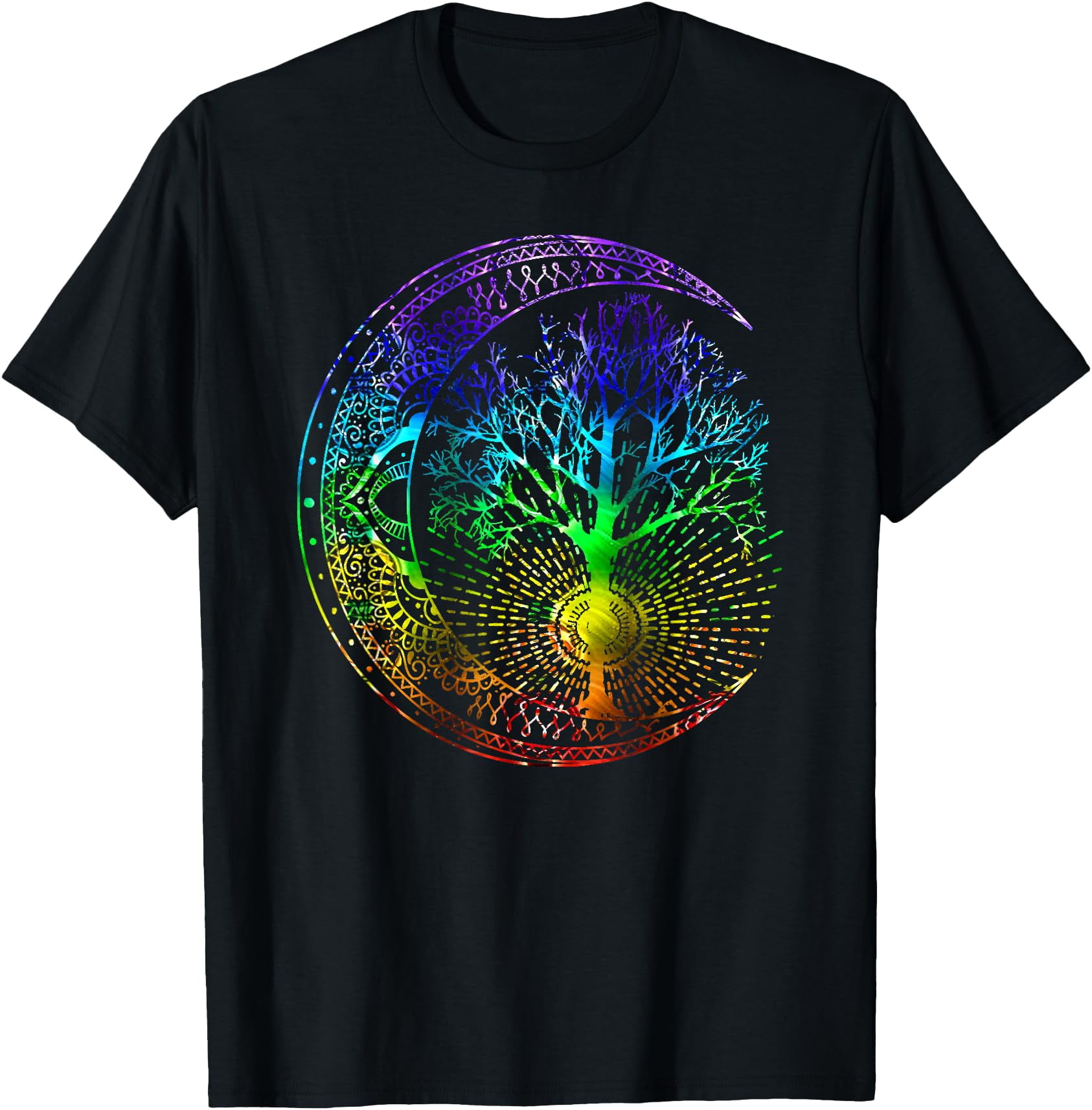 Mandala Moon Chakra Tree of Life Unisex T-Shirt for Men Women Kids ...