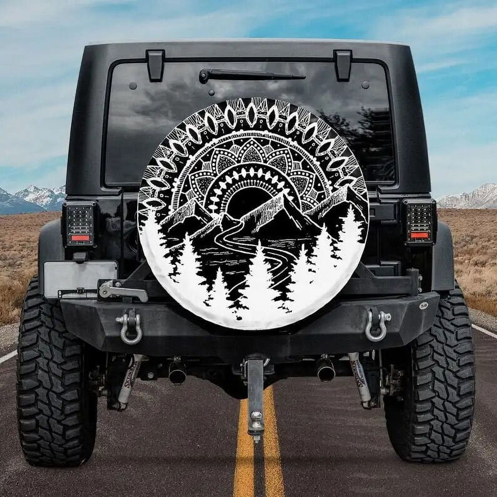 Mandala Mountain Spare Tire Cover For Car - Car Accessories Custom ...