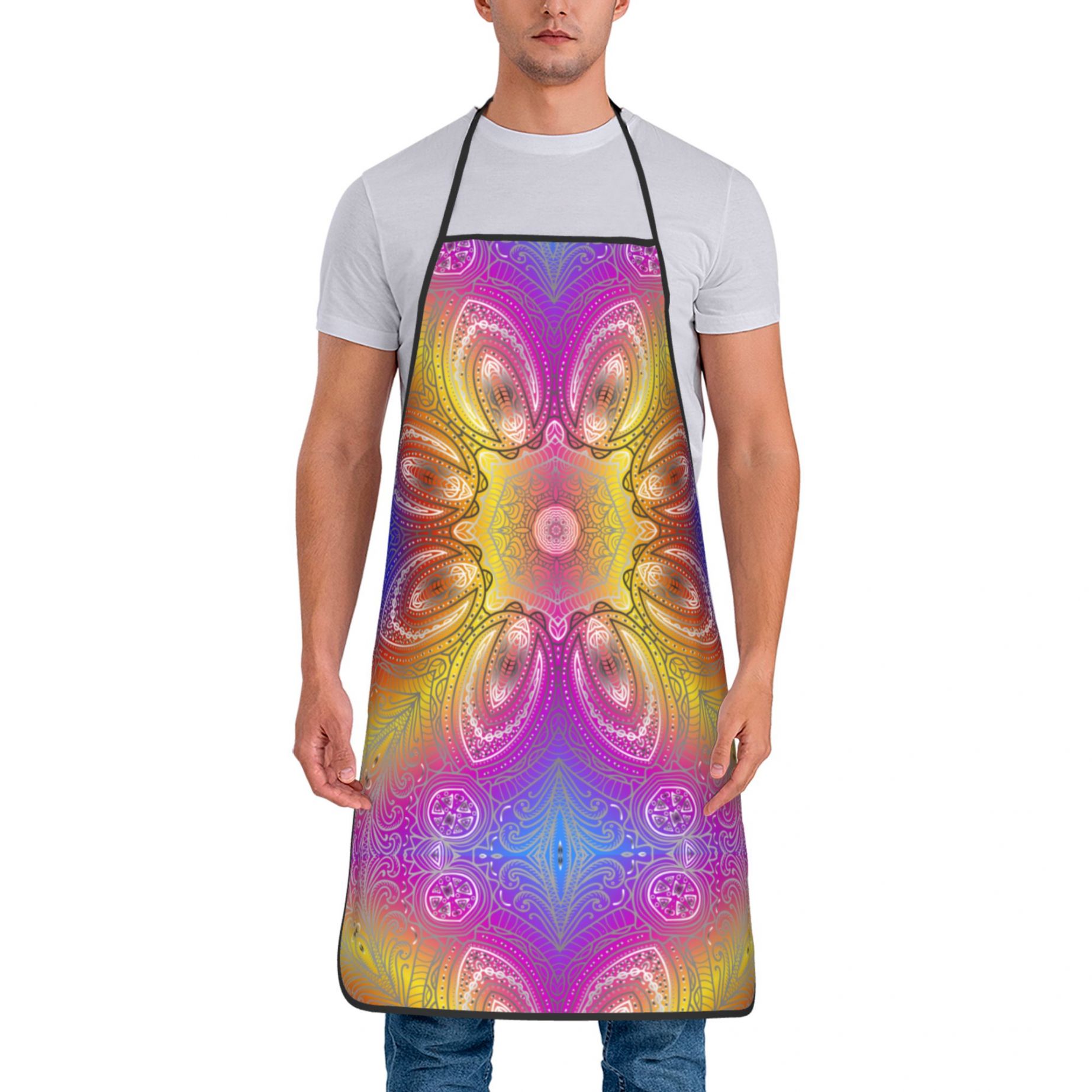 Mandala Pattern (4) Aprons for Women Men Waterproof Apron Kitchen Chef ...