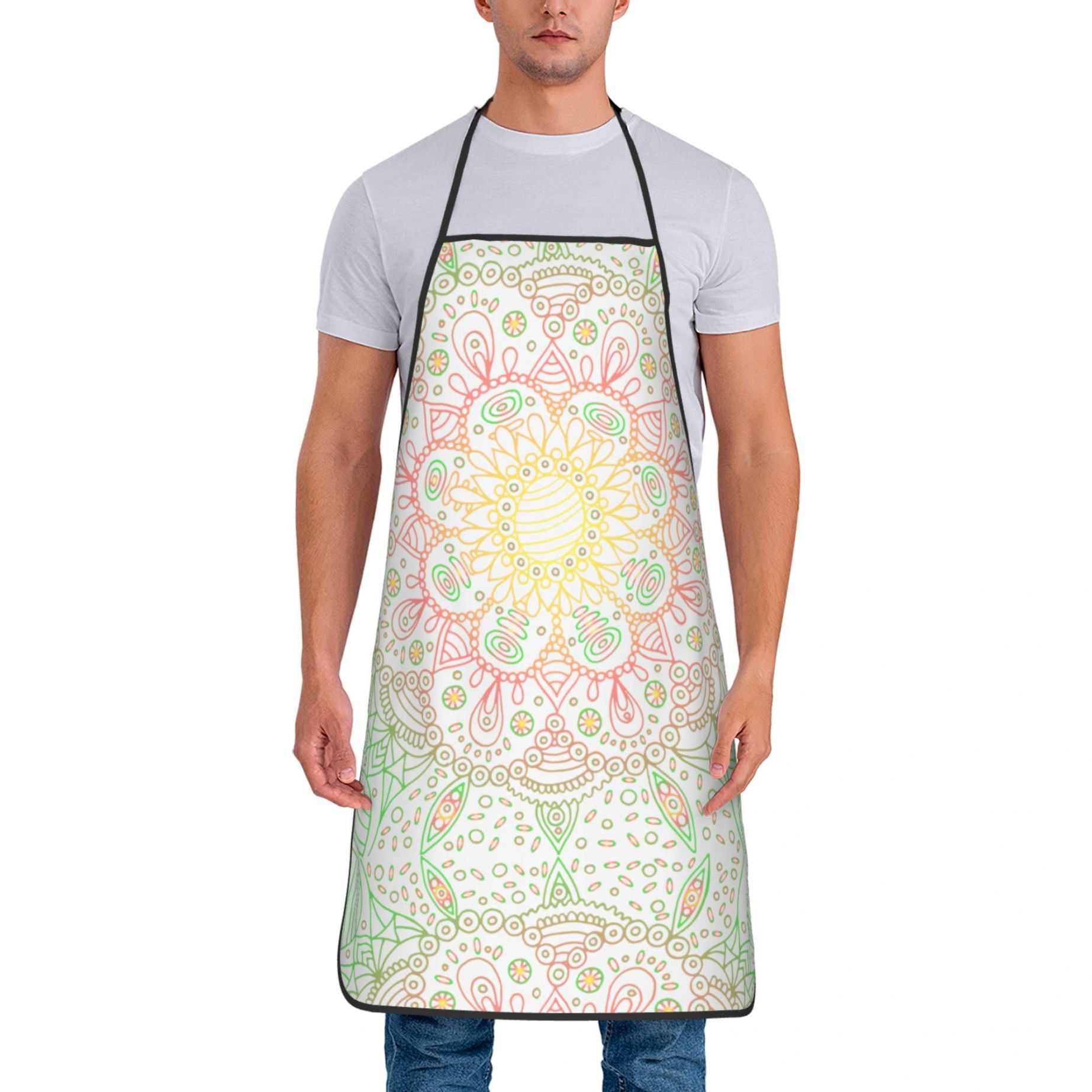 Mandala Pattern (48) Aprons for Women Men Waterproof Apron Kitchen Chef ...