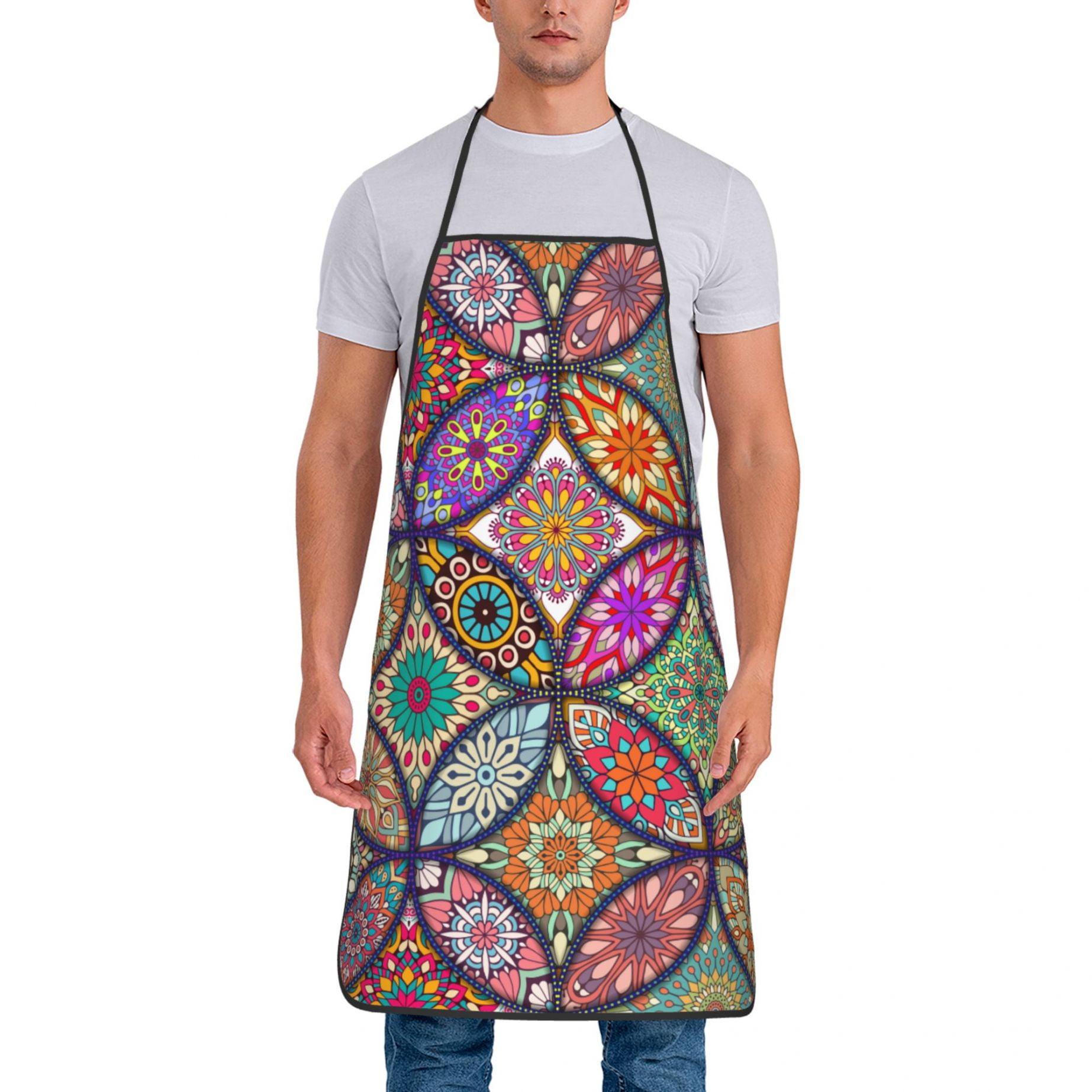 Mandala Pattern (7) Aprons for Women Men Waterproof Apron Kitchen Chef ...
